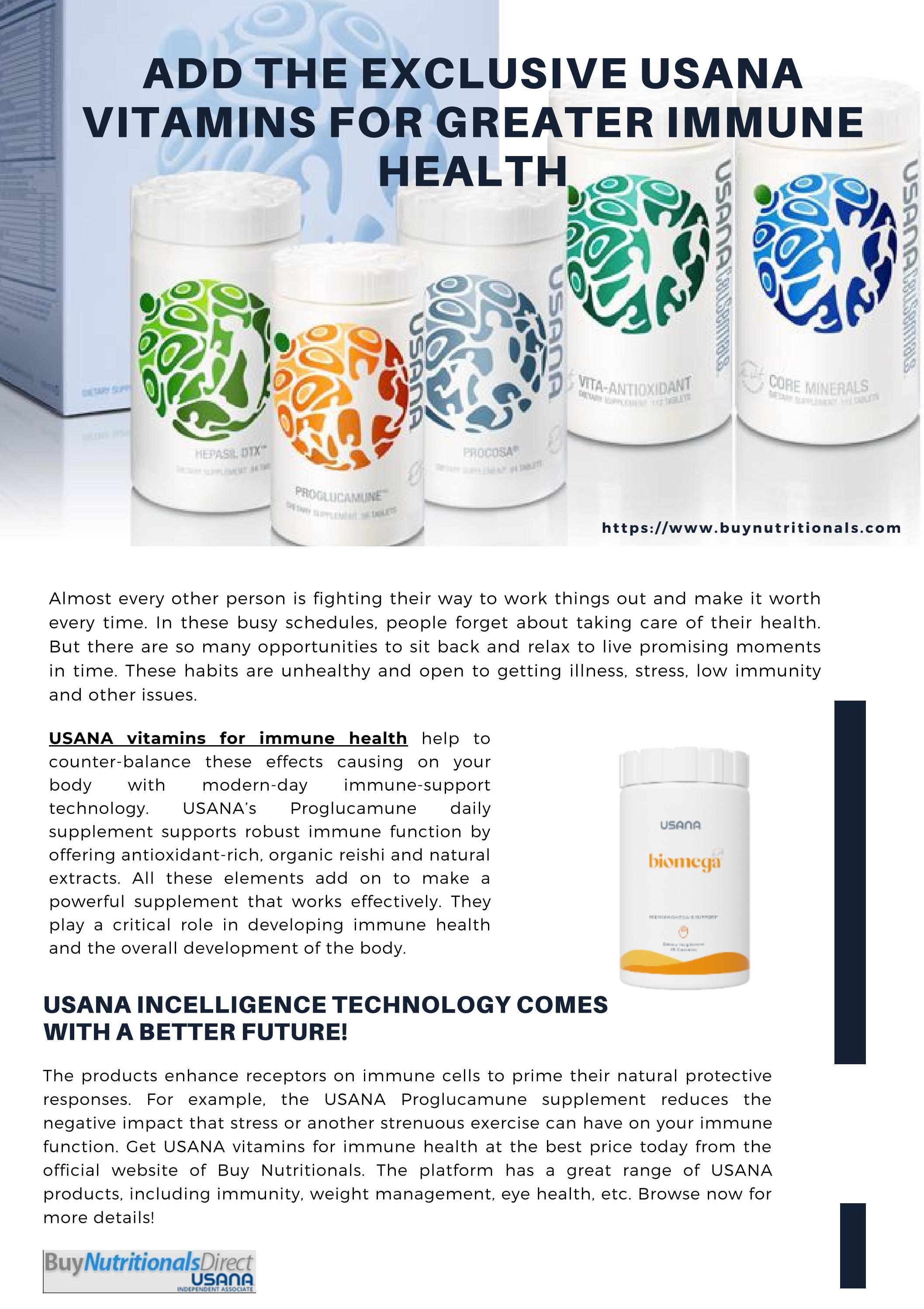 Add the Exclusive USANA Vitamins for Greater Immune Health by Buy ...