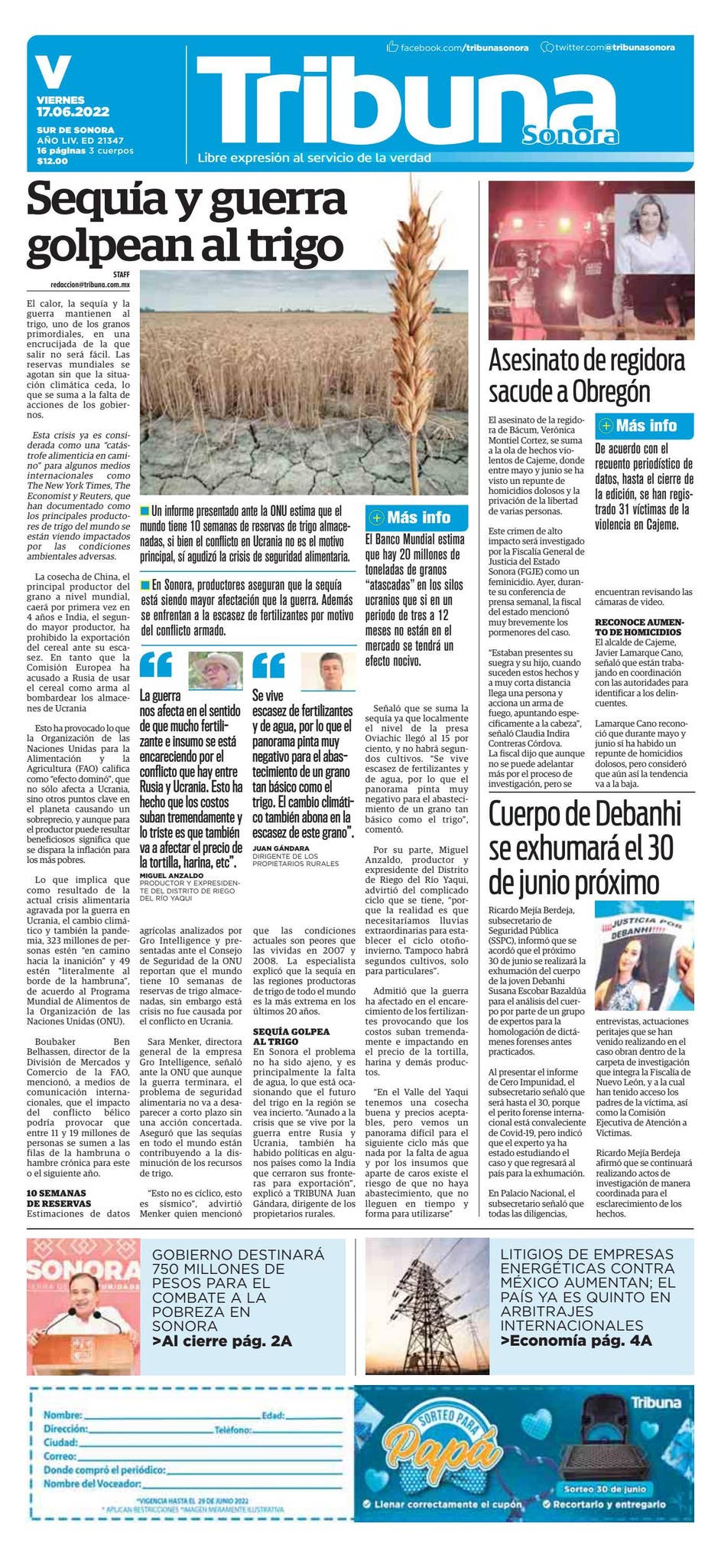 Tribuna Sonora 2022-06-17 by Tribuna Sonora - Issuu