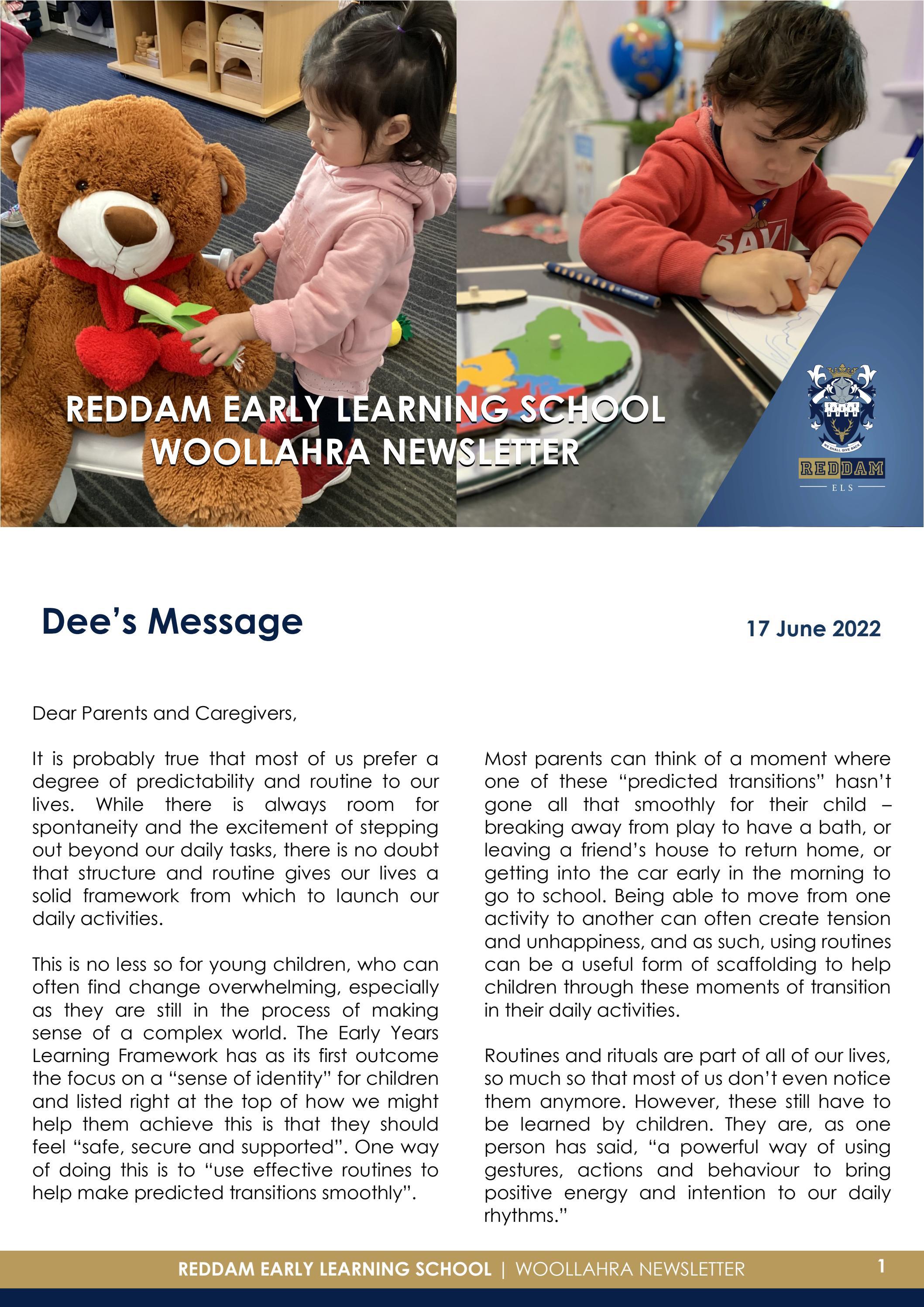 Reddam Early Learning School Newsletter Woollahra Vol 22 Issue 18 by ...