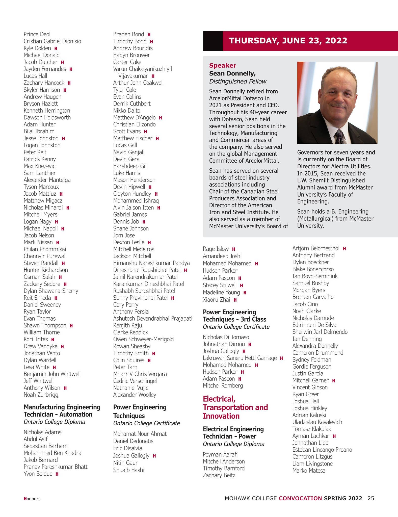Convocation Spring 2022 Program by Mohawk College - Issuu