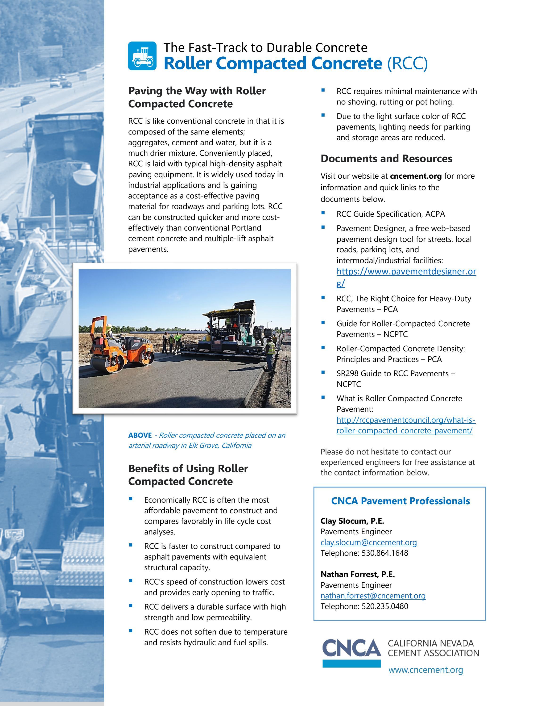 Roller Compacted Concrete by California Nevada Cement Association - Issuu
