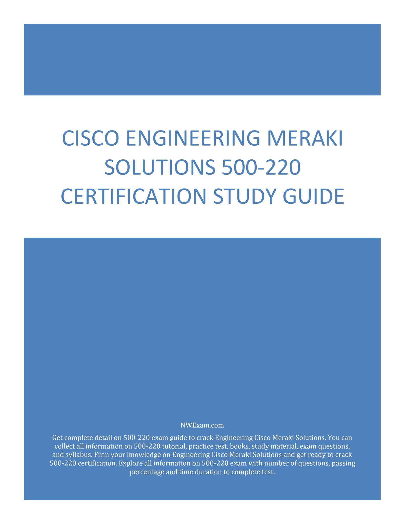 Cisco Engineering Meraki Solutions 500-220 Certification Study Guide ...