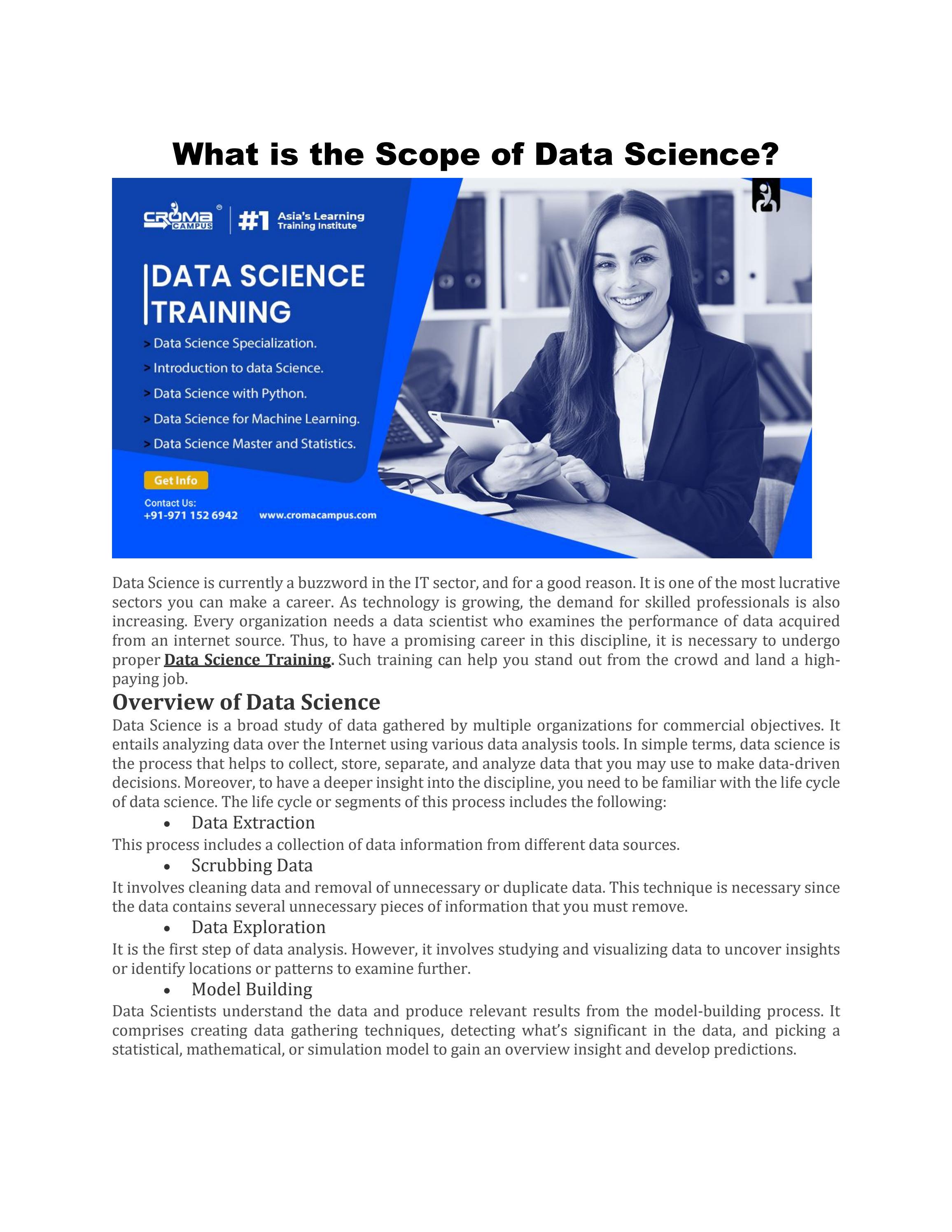 What is the scope of Data Science? by Aayu Pandit - Issuu