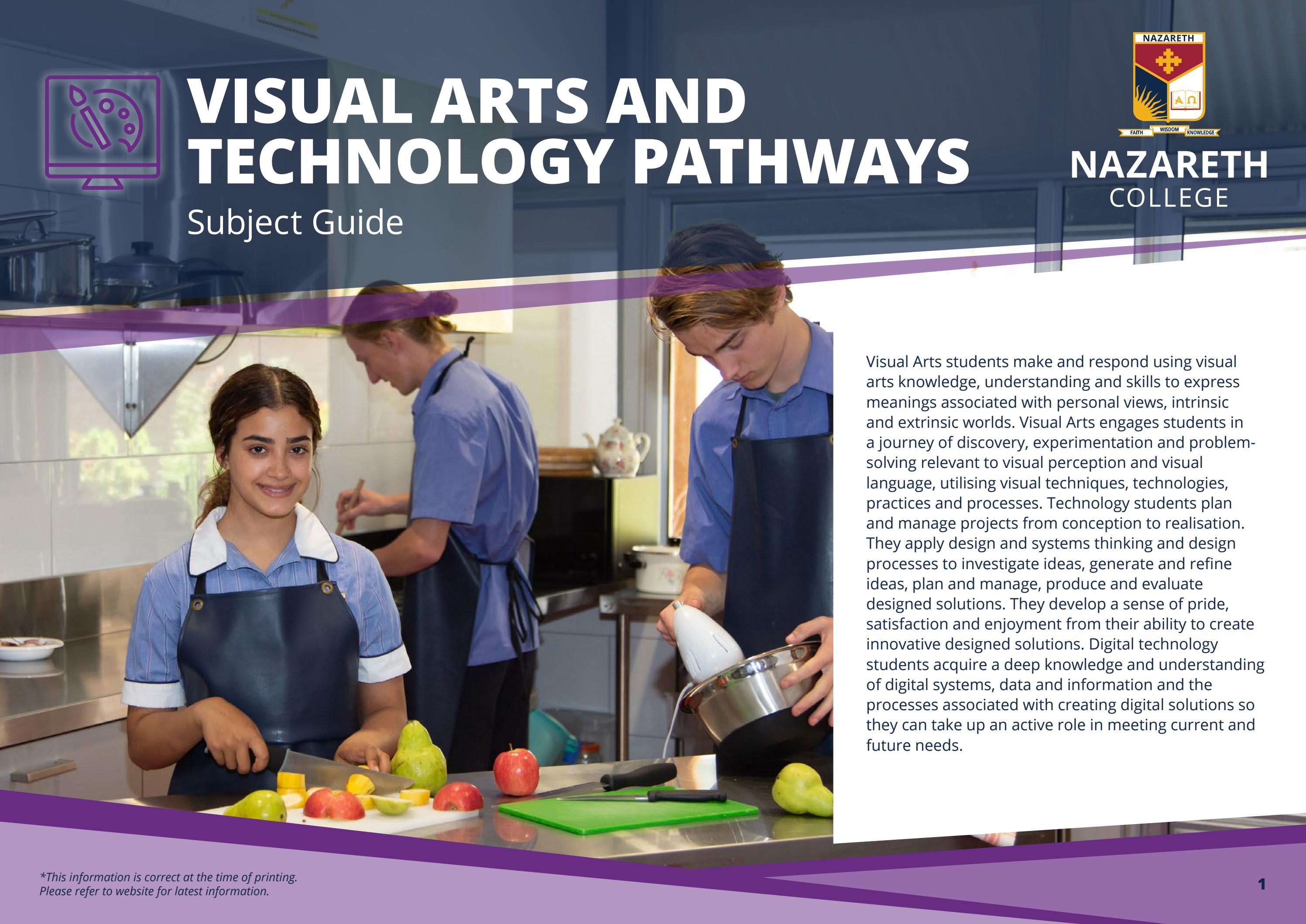 Subject Selection - Visual Arts & Technology by nazarethcollege - Issuu