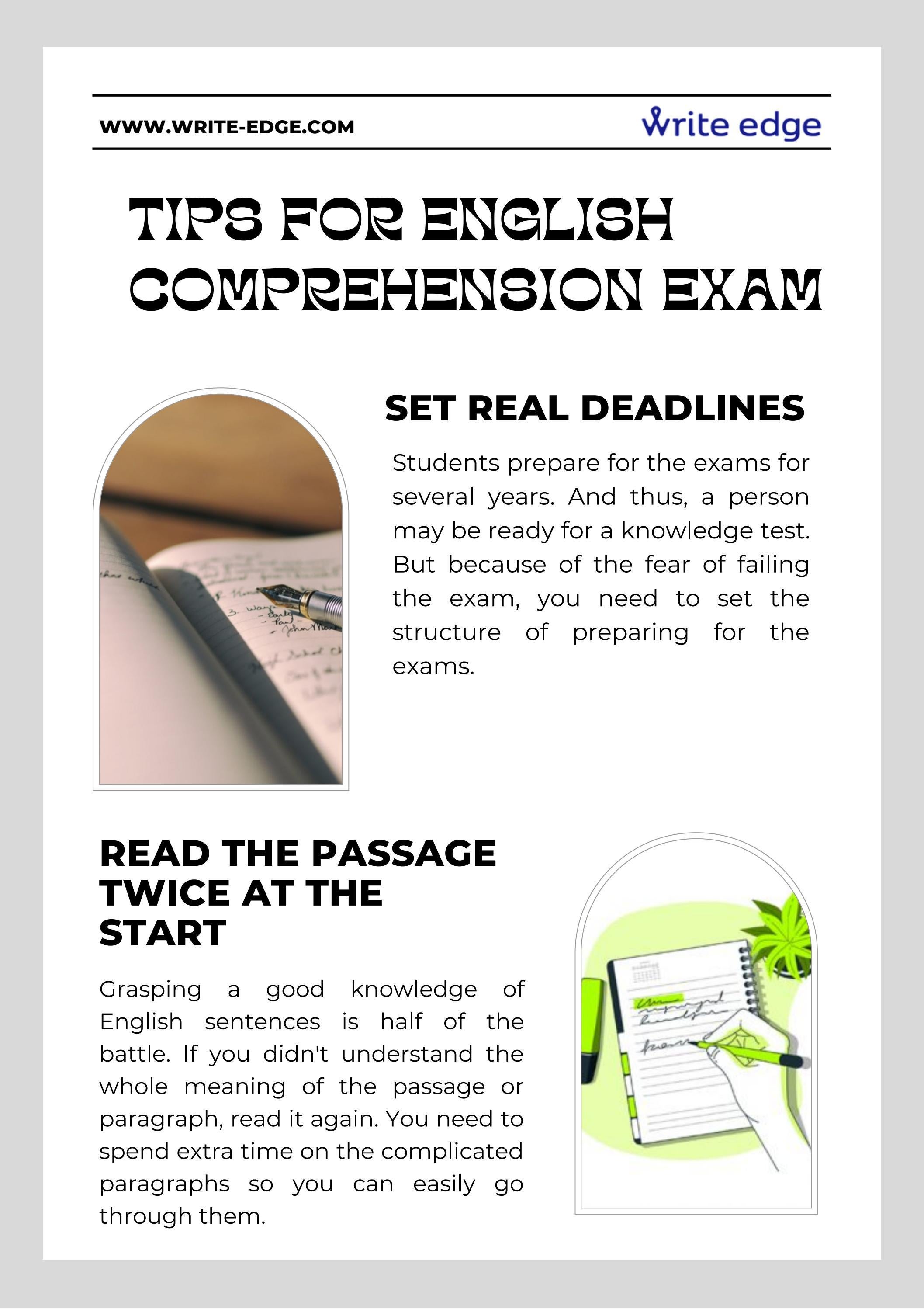 Tips for English Comprehension Exam by write Edge - Issuu