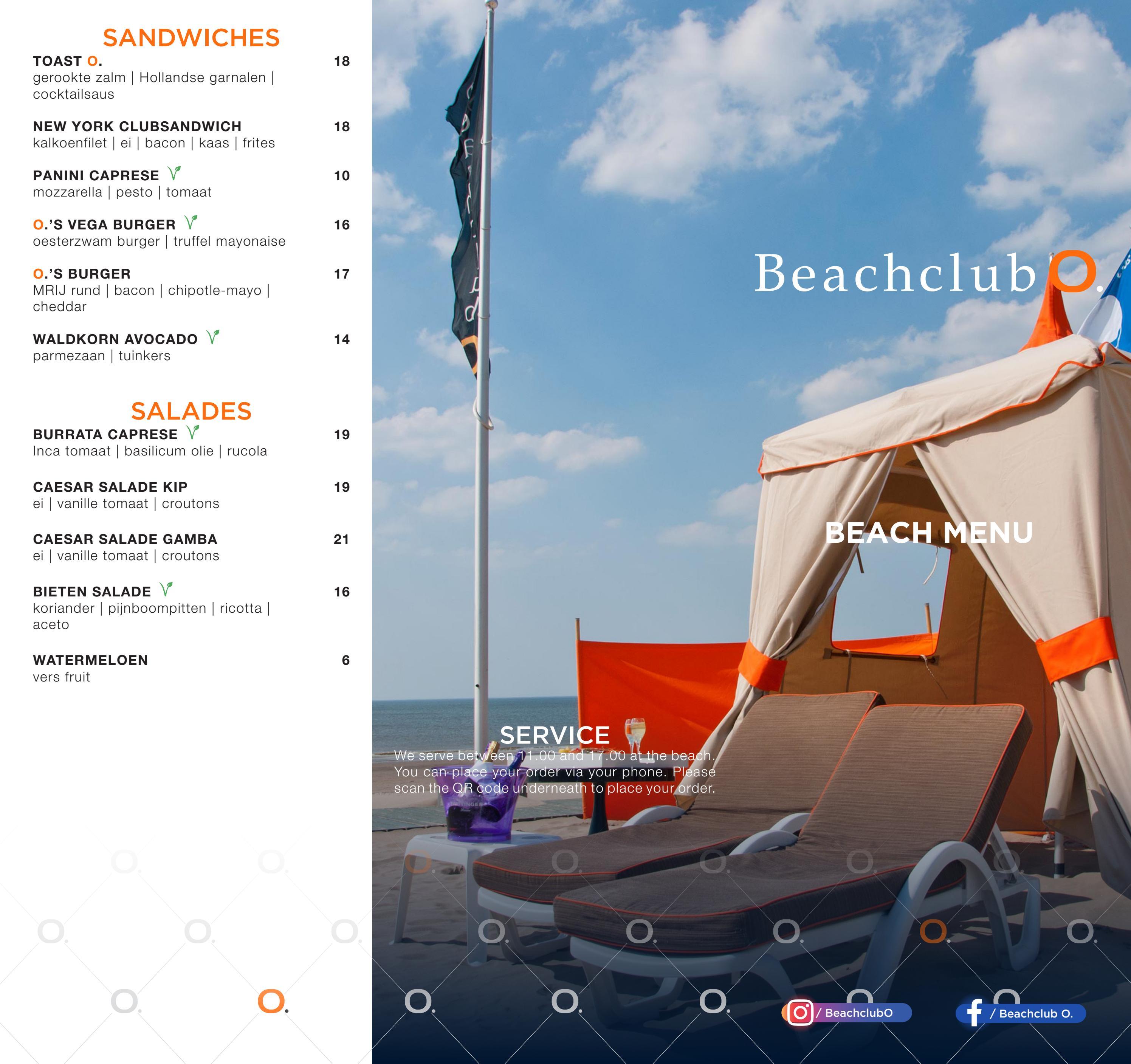 Beachclub O. - Beachmenu by Hotel van Oranje - Issuu