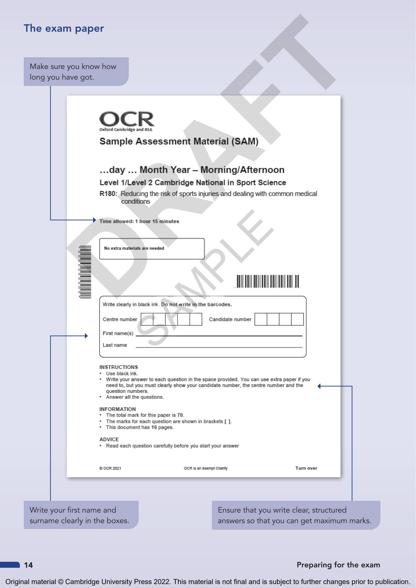 Cambridge Nationals Sport Science Revision Guide Sample by Cambridge ...