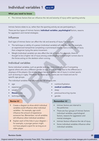 Cambridge Nationals Sport Science Revision Guide Sample by Cambridge ...
