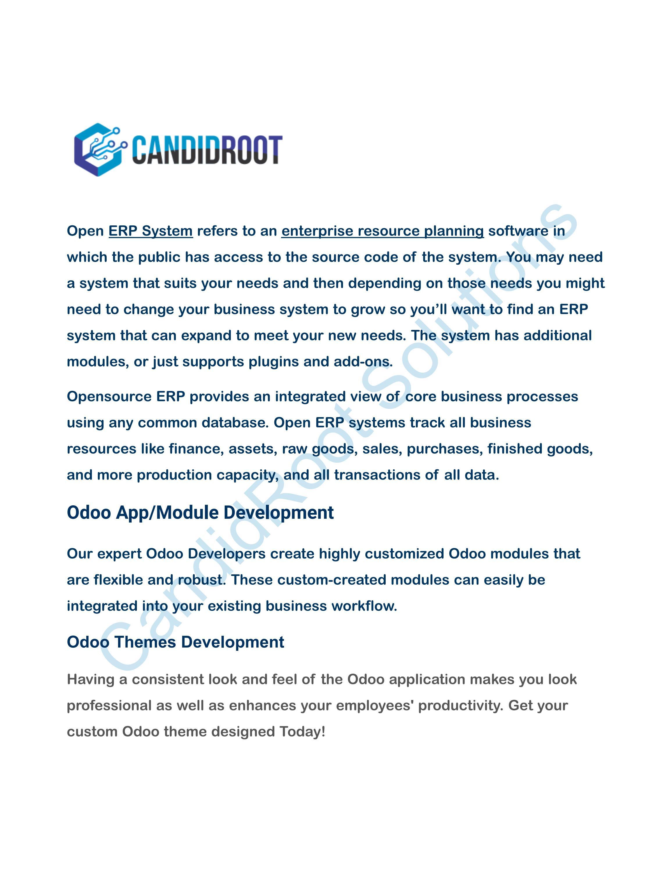 Odoo Erp Development By Candidroot By Candidroot Solutions Pvt Ltd Issuu