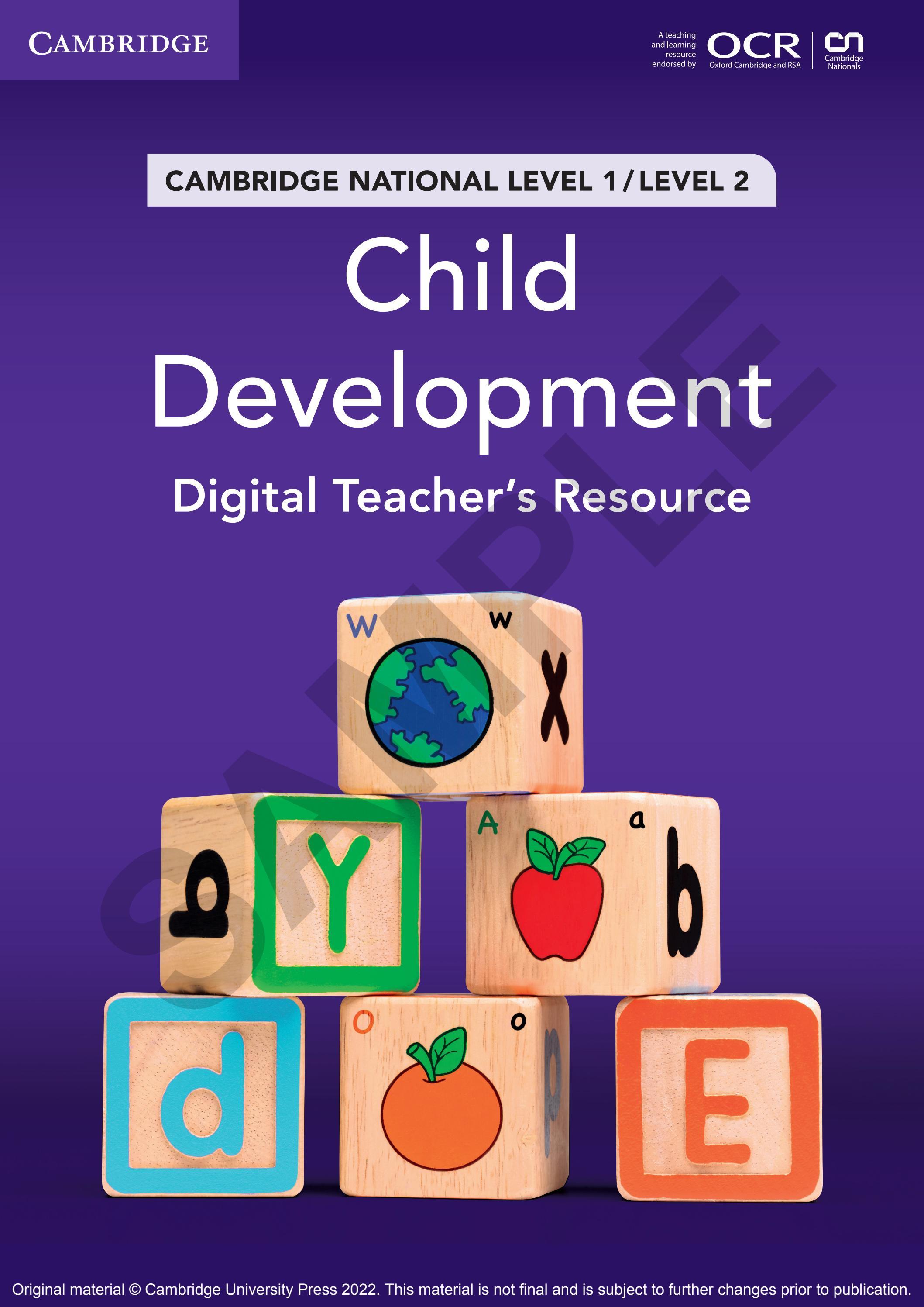Cambridge Nationals Child Development Teacher's Resource by Cambridge ...