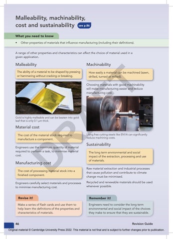 Cambridge Nationals Engineering Manufacture Revision Guide by Cambridge ...