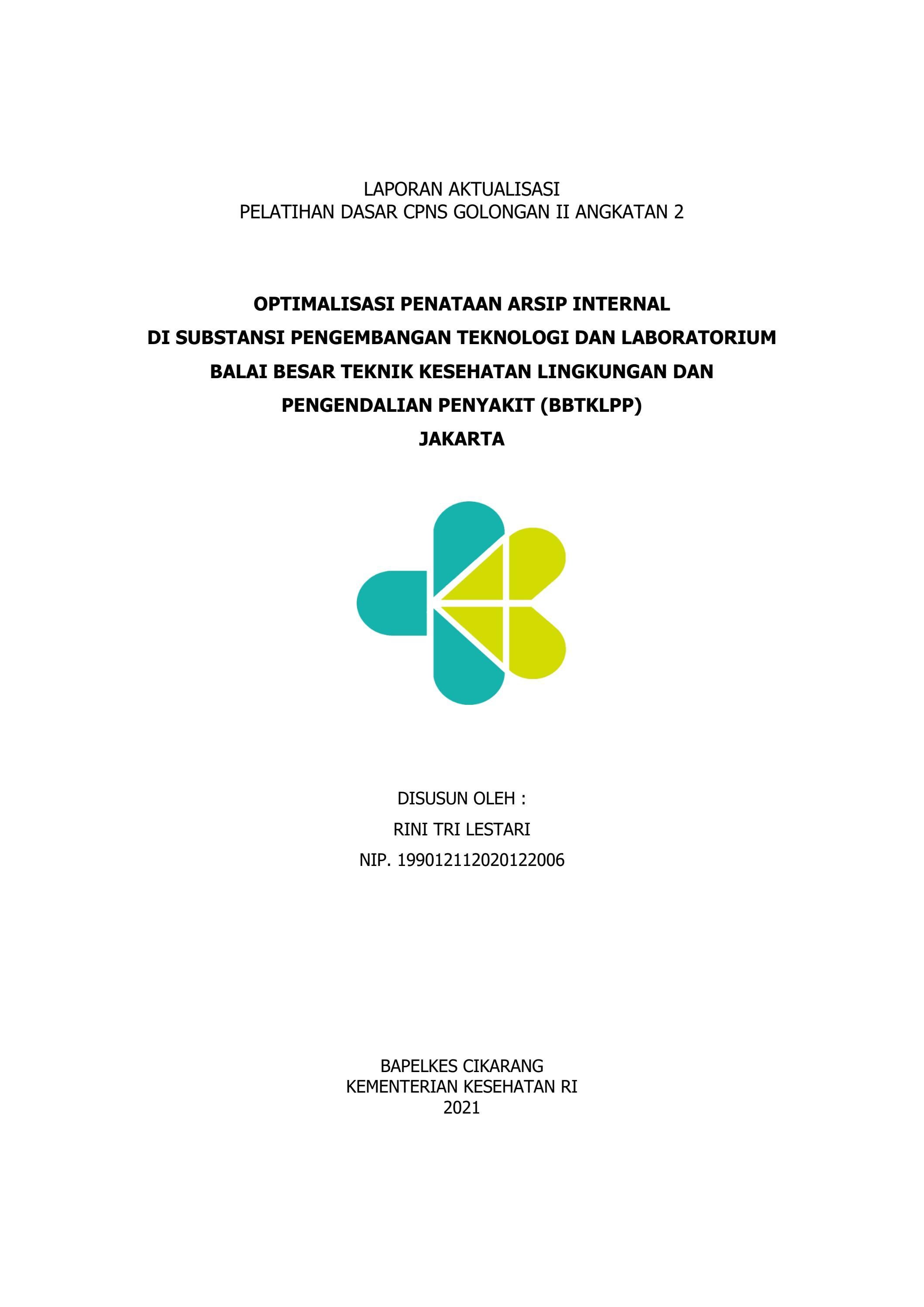 Optimalisasi Penataan Arsip Internal Di Substansi Pengembangan ...
