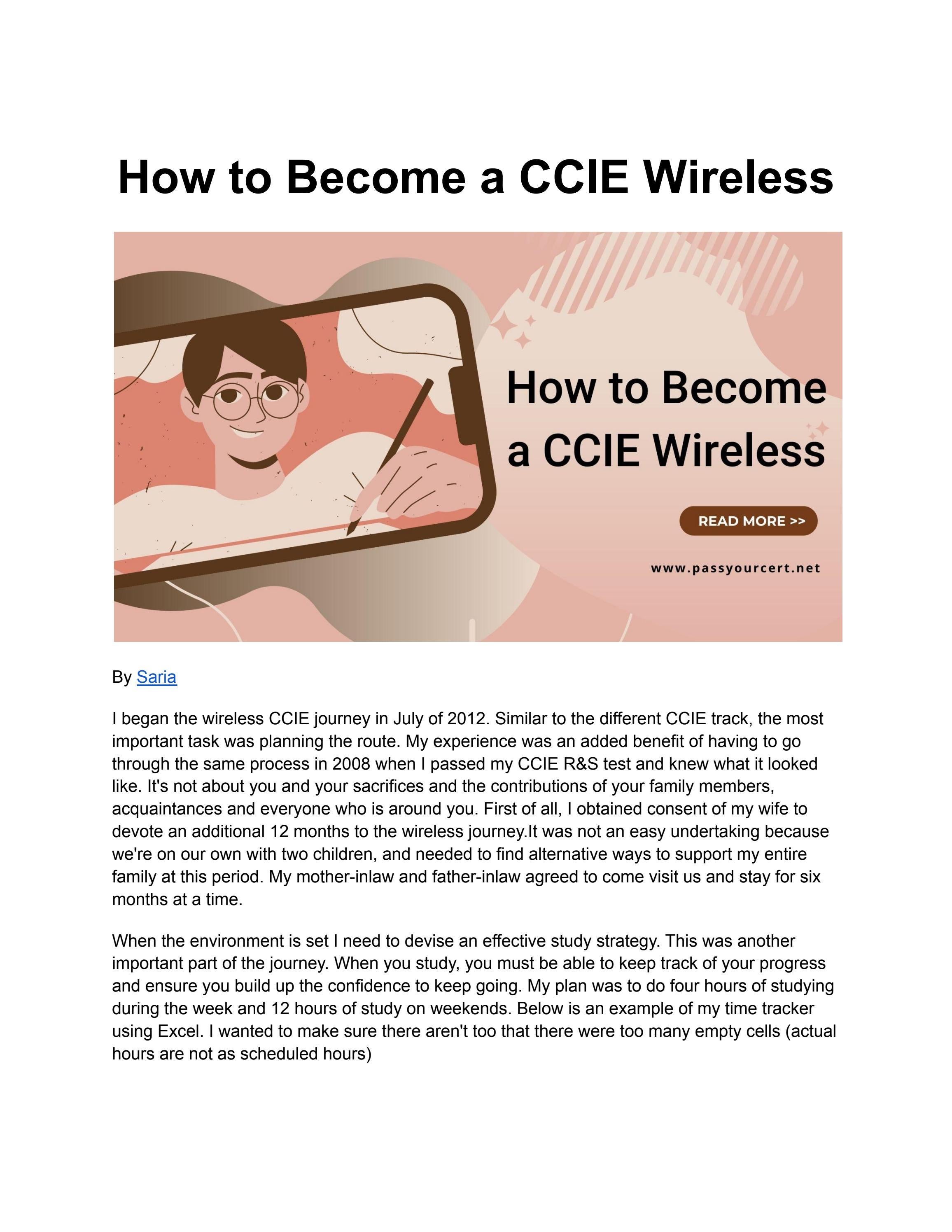 How to Become a CCIE Wireless by passyourcert - Issuu