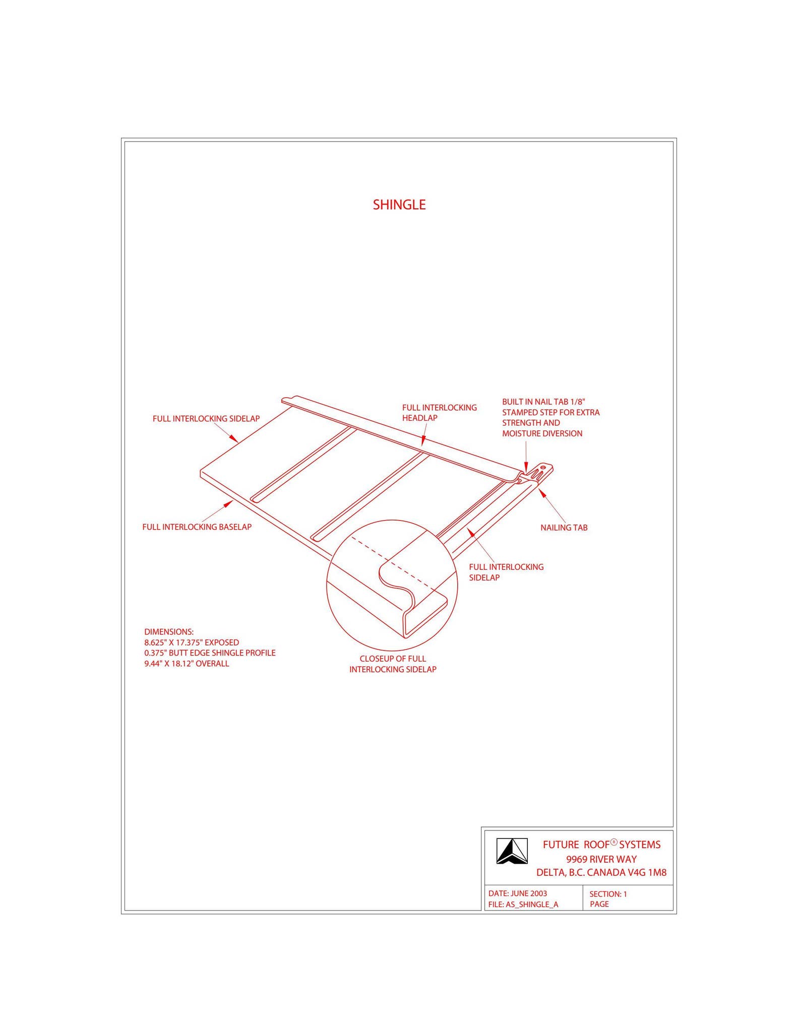 CAD Details Future Roof Shingle by Interlock Metal Roofing - Issuu