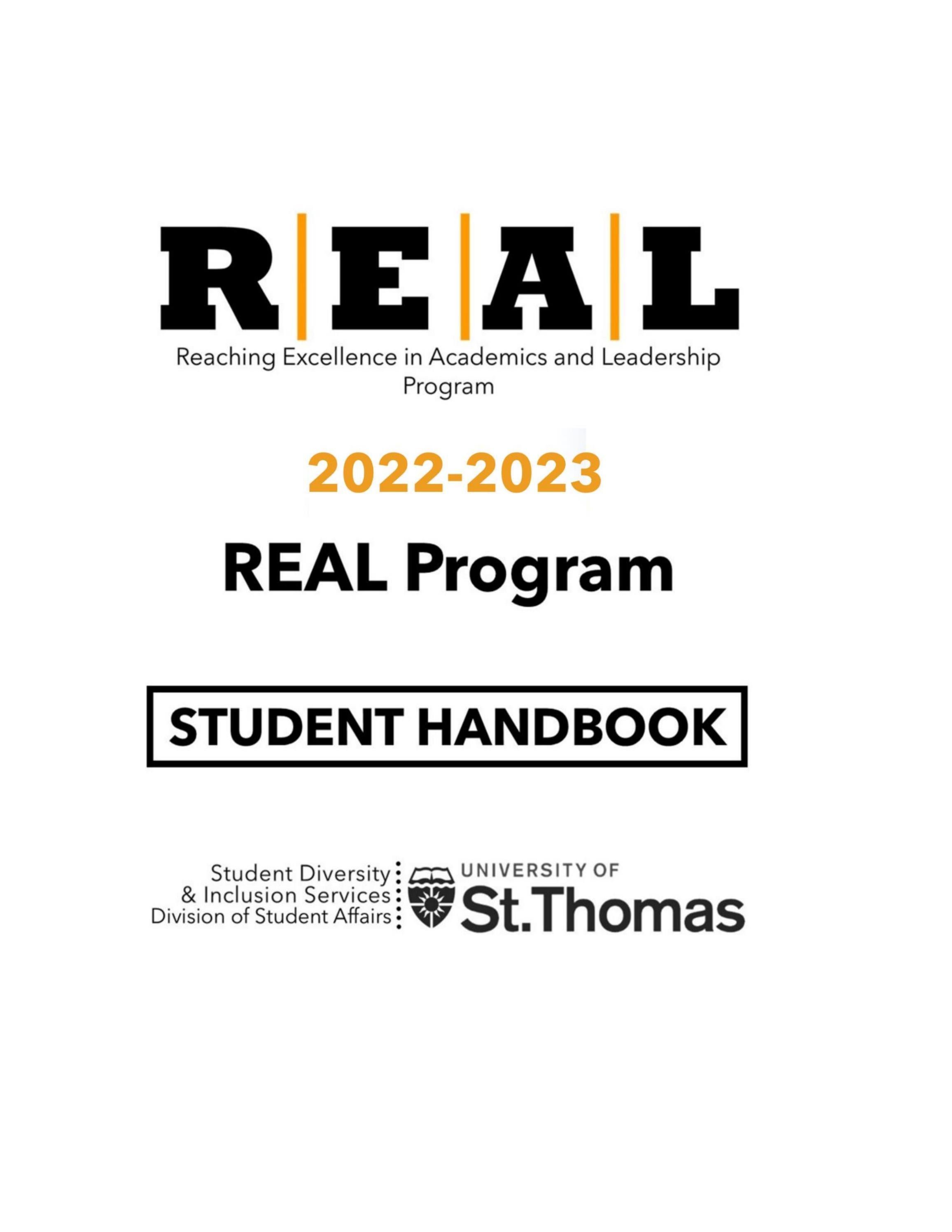 2022 REAL Program Student Handbook by Student Diversity & Inclusion ...