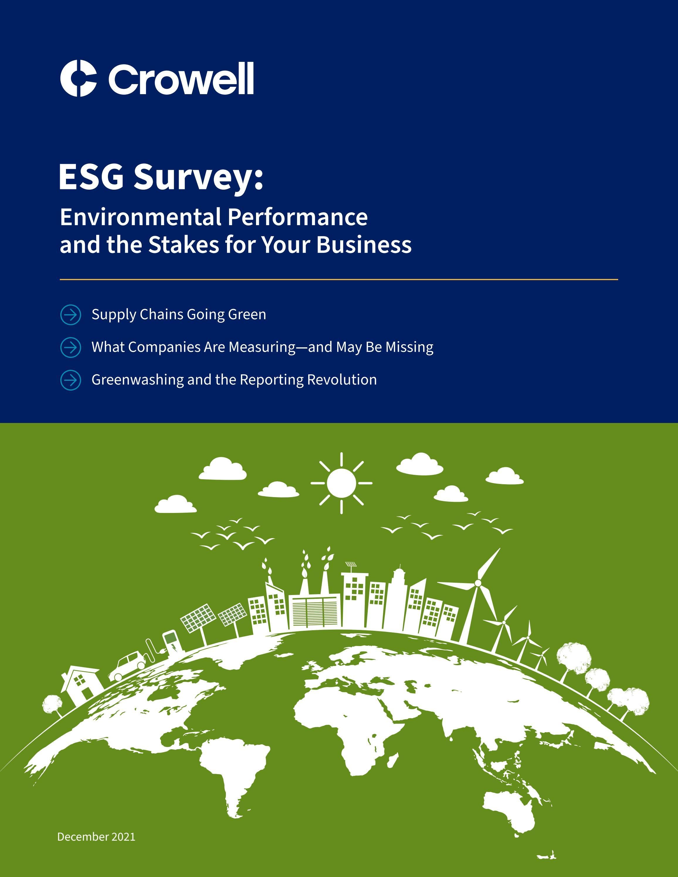 ESG Survey: Environmental Performance and the Stakes for Your Business ...