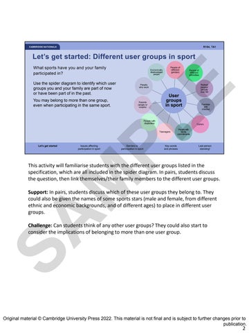 Cambridge Nationals Sport Studies Digital Teacher's Resource by ...