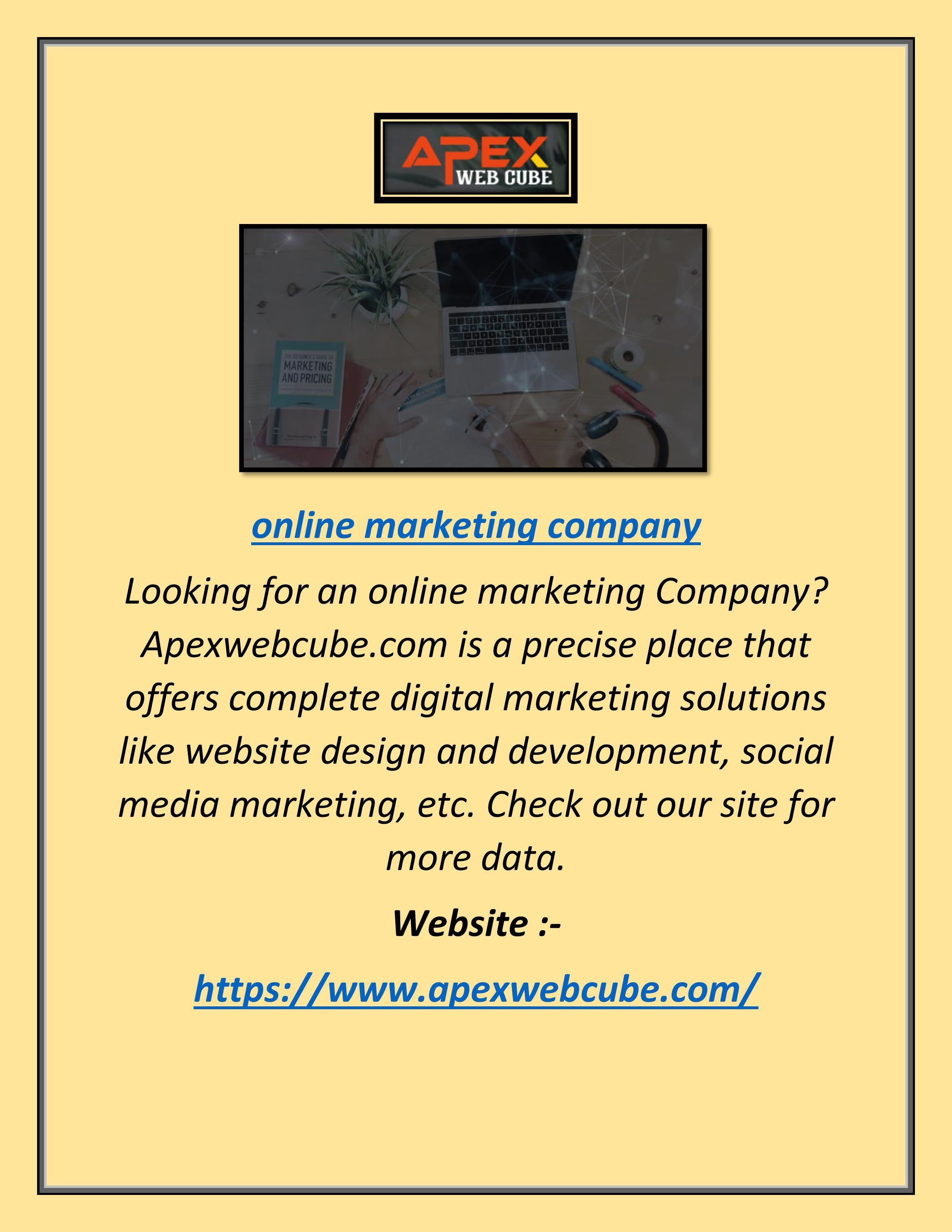 Online Marketing Company | Apexwebcube.com by Apex Web Cube - Issuu