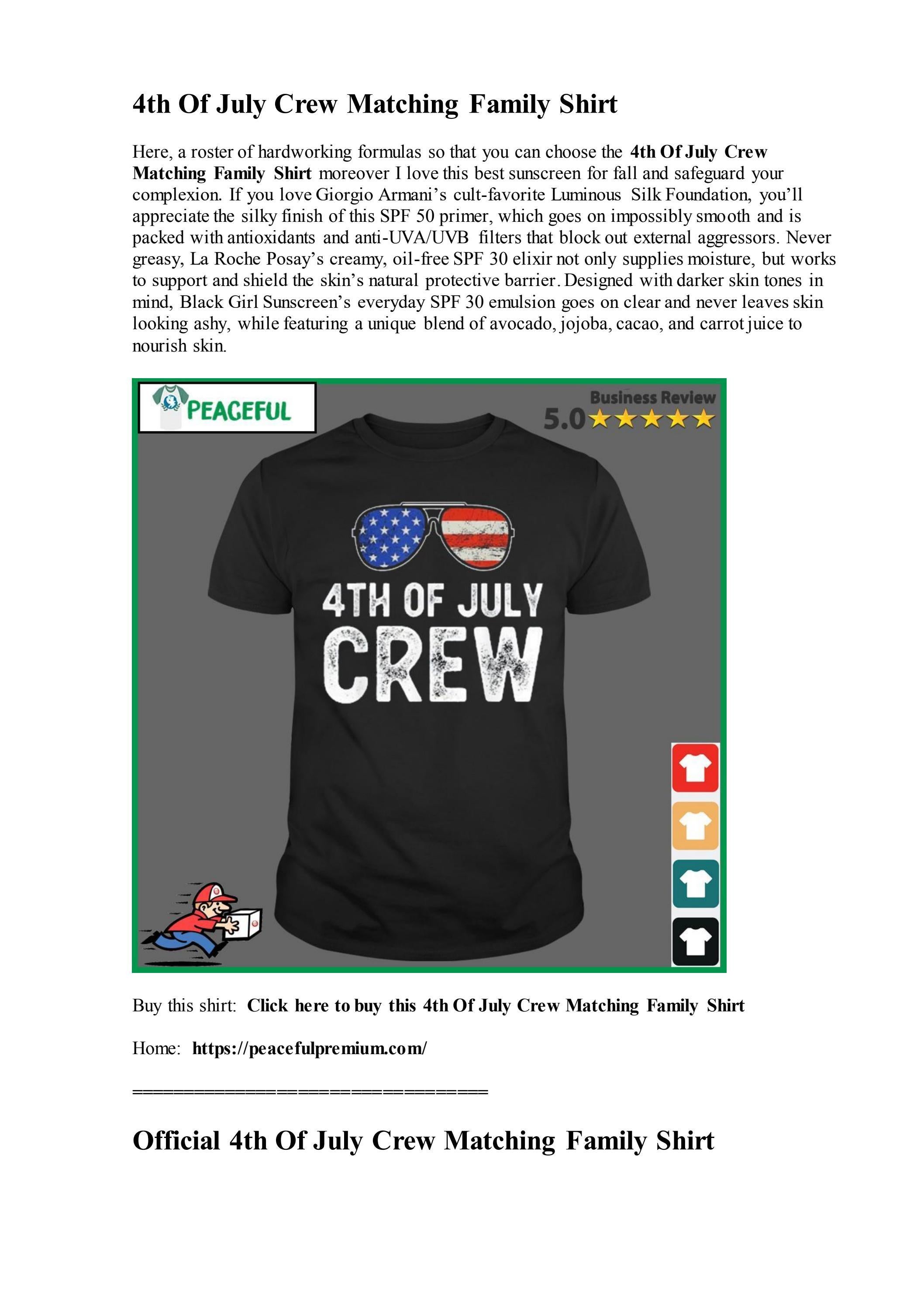 4th Of July Crew Matching Family Shirt by Peacefulpremium - Issuu 4th Of July Crew Matching Family Shirt by Peacefulpremium - Issuu