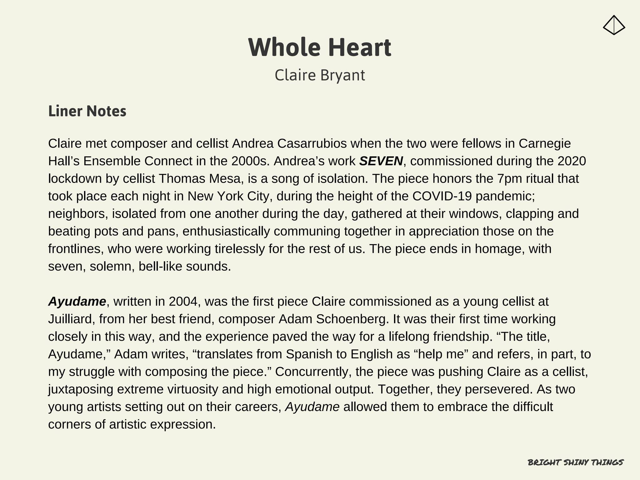 Claire Bryant / Whole Heart Liner Notes by Louis Levitt - Issuu