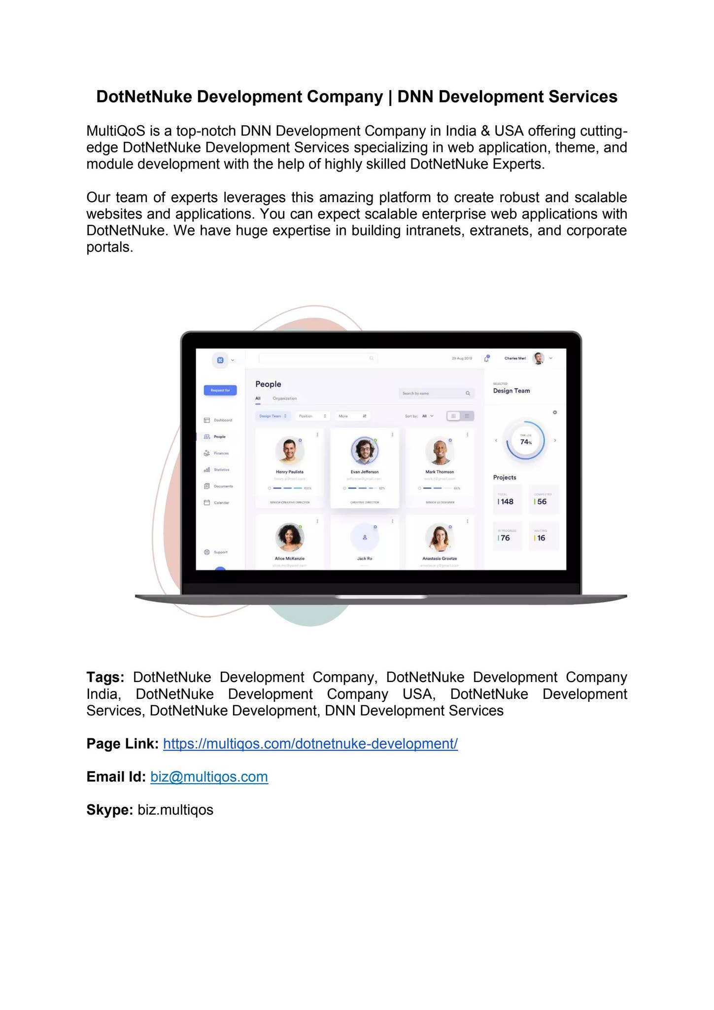 DotNetNuke Development Company | DNN Development Services by MultiQoS ...
