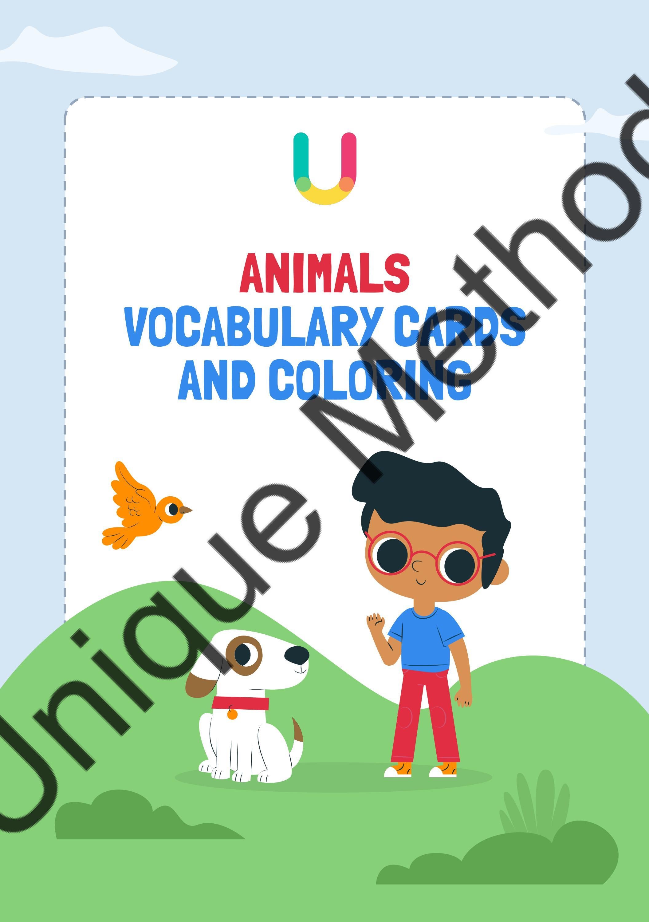 ANIMALS VOCABULARY CARDS AND COLORING by Яніна Хіжінська - Issuu
