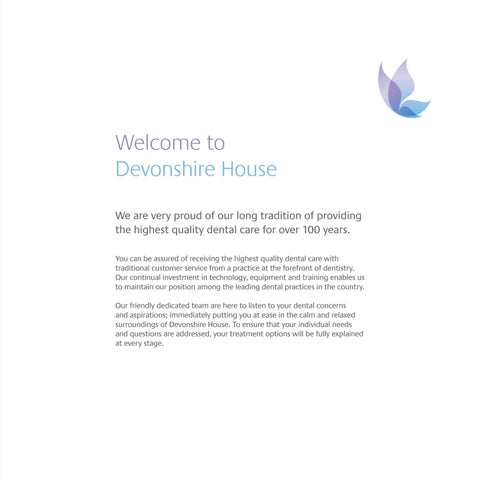 Devonshire House Patient Brochure by Devonshire House Dental Practice ...