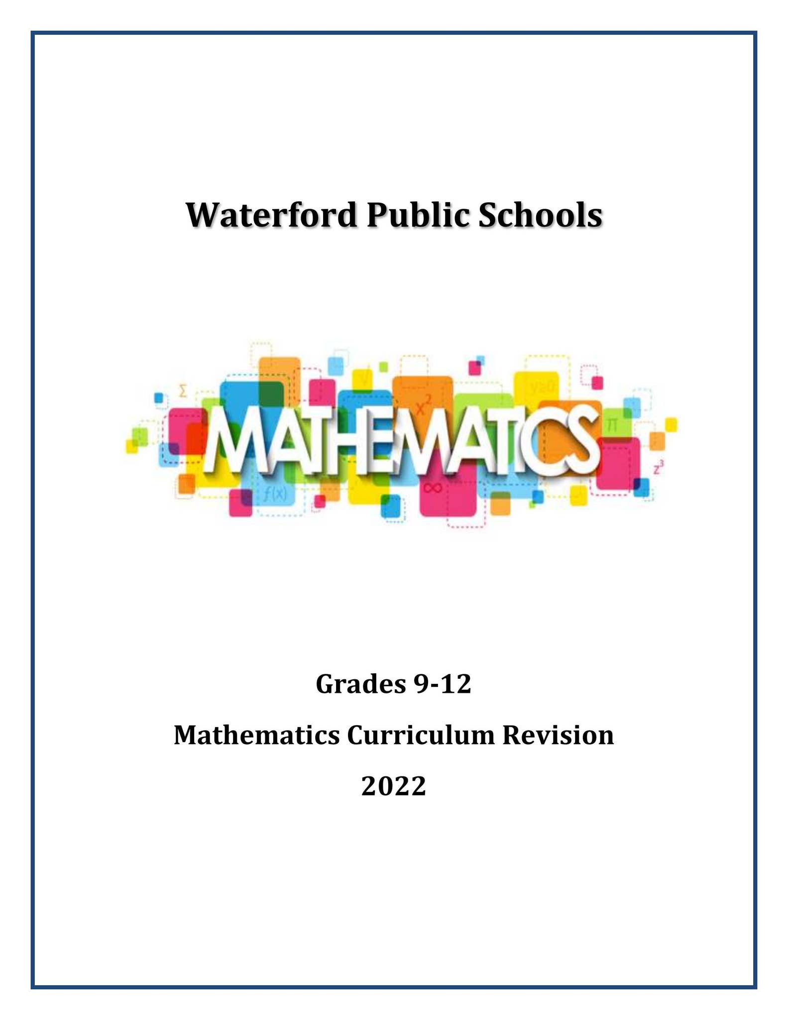 WPS - 9-12 Mathematics Curriculum by Waterford Public Schools - Issuu