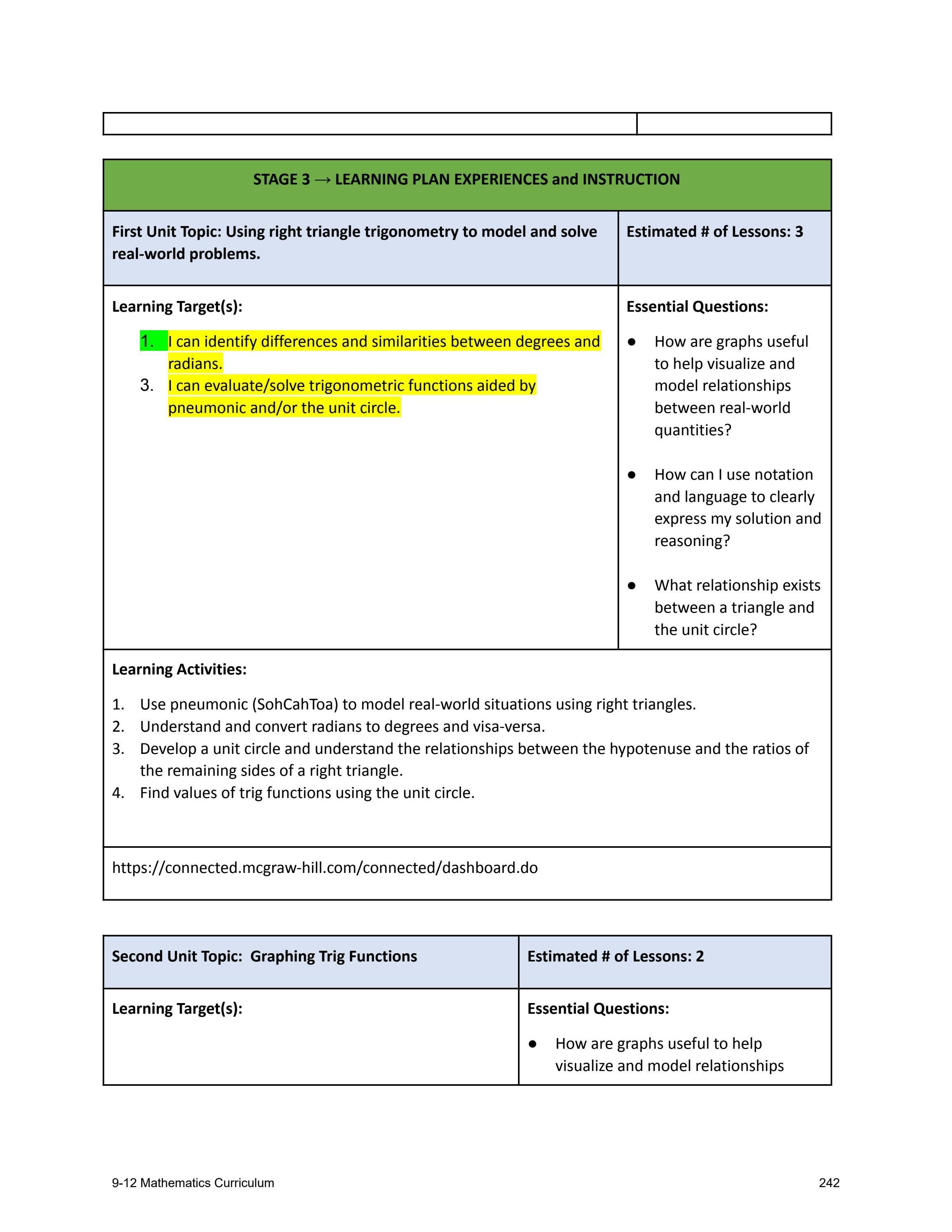 WPS 9 12 Mathematics Curriculum By Waterford Public Schools Issuu