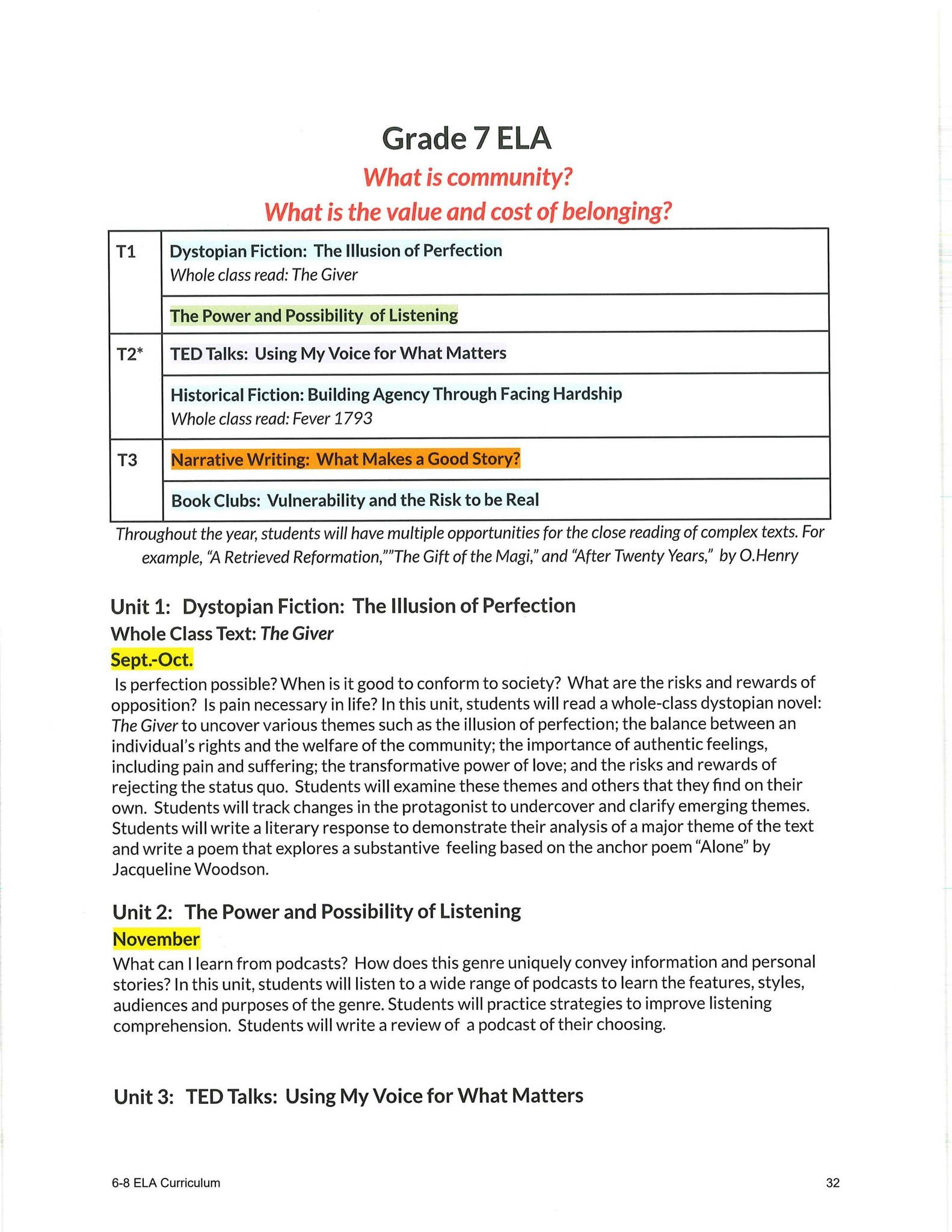 WPS - Grades 6-8 ELA Curriculum by Waterford Public Schools - Issuu