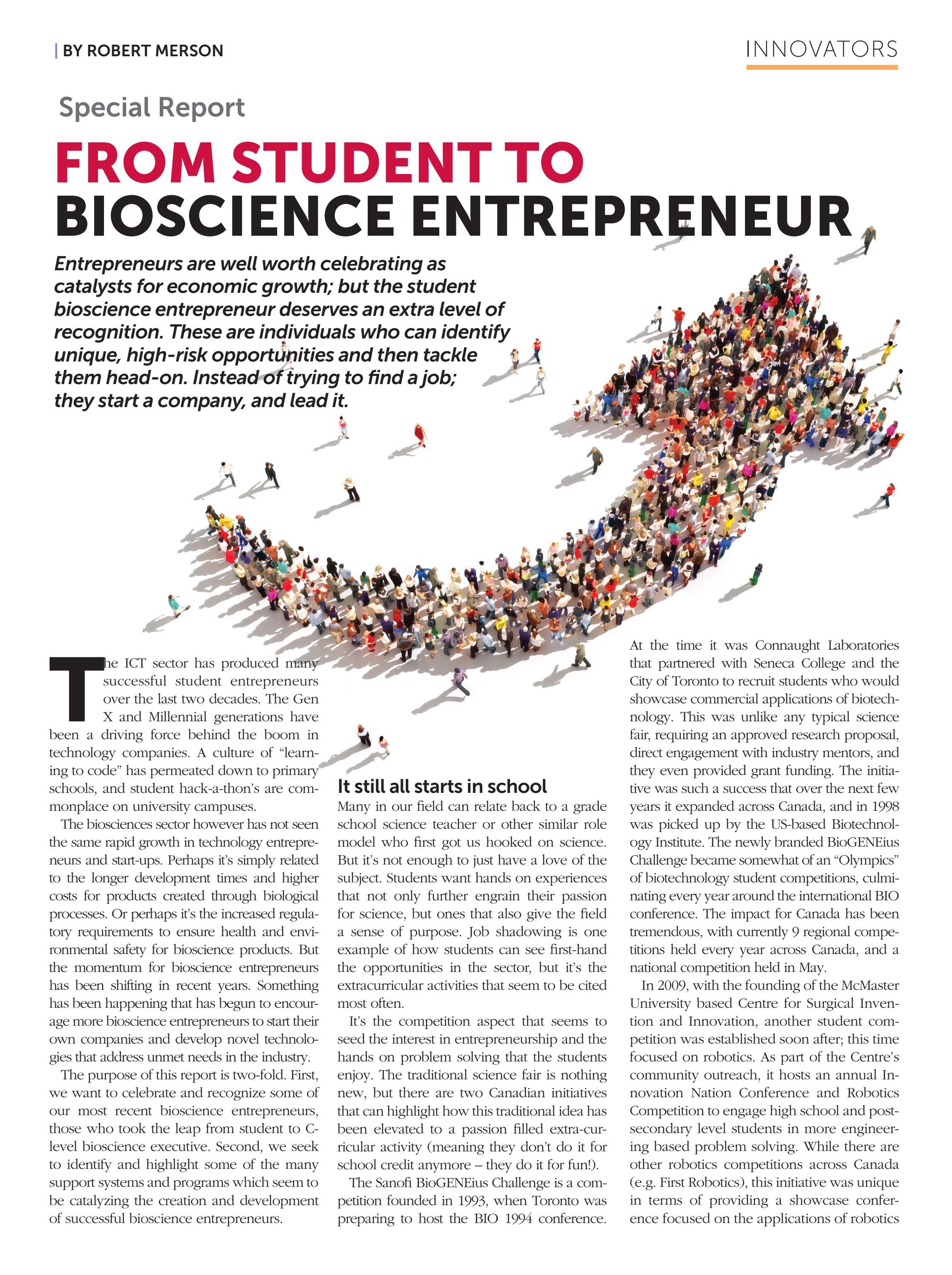 Biotechnology Focus Special Report - From student to bioscience ...