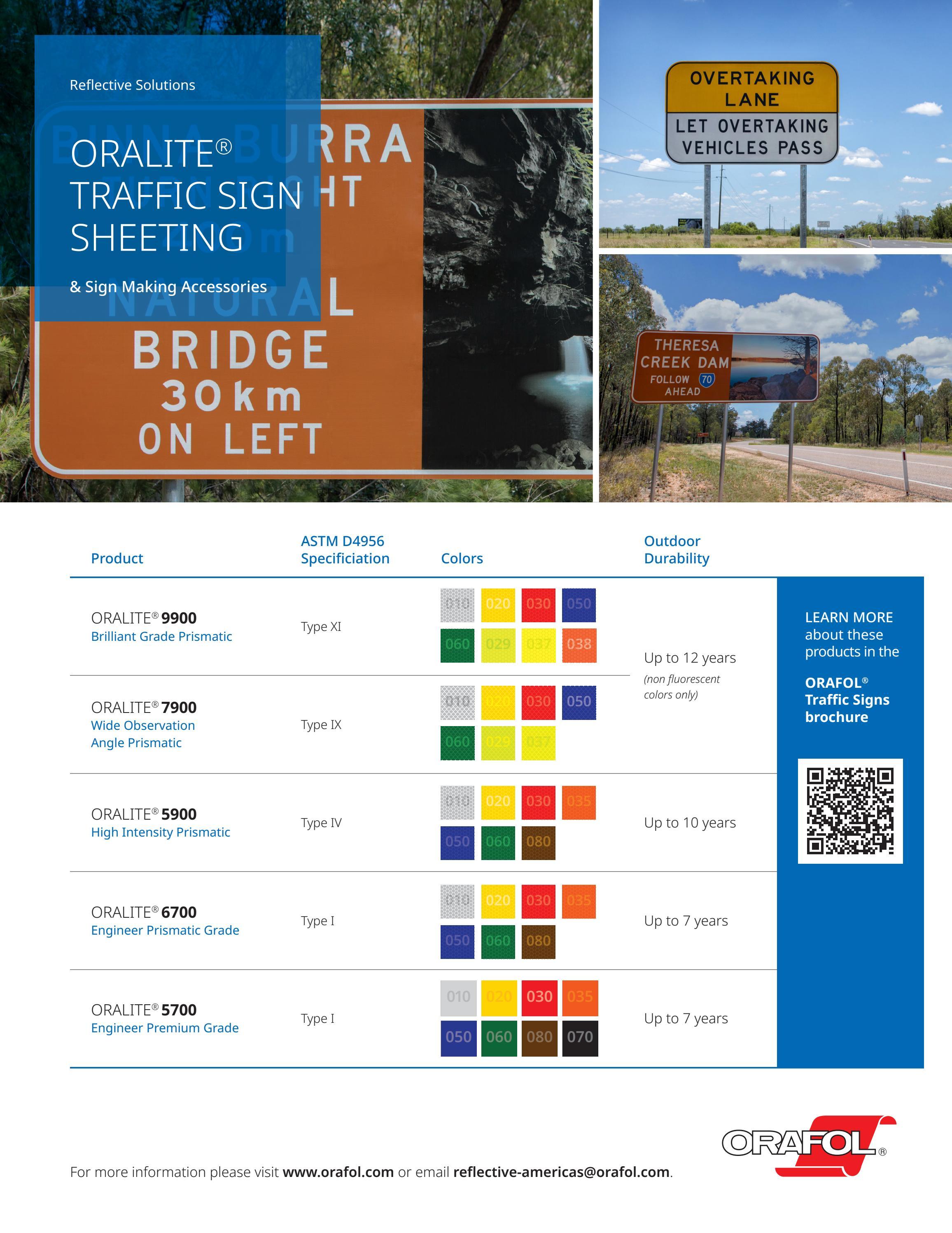 ORALITE® Traffic Sign Sheeting Guide by ORAFOL Americas - Issuu