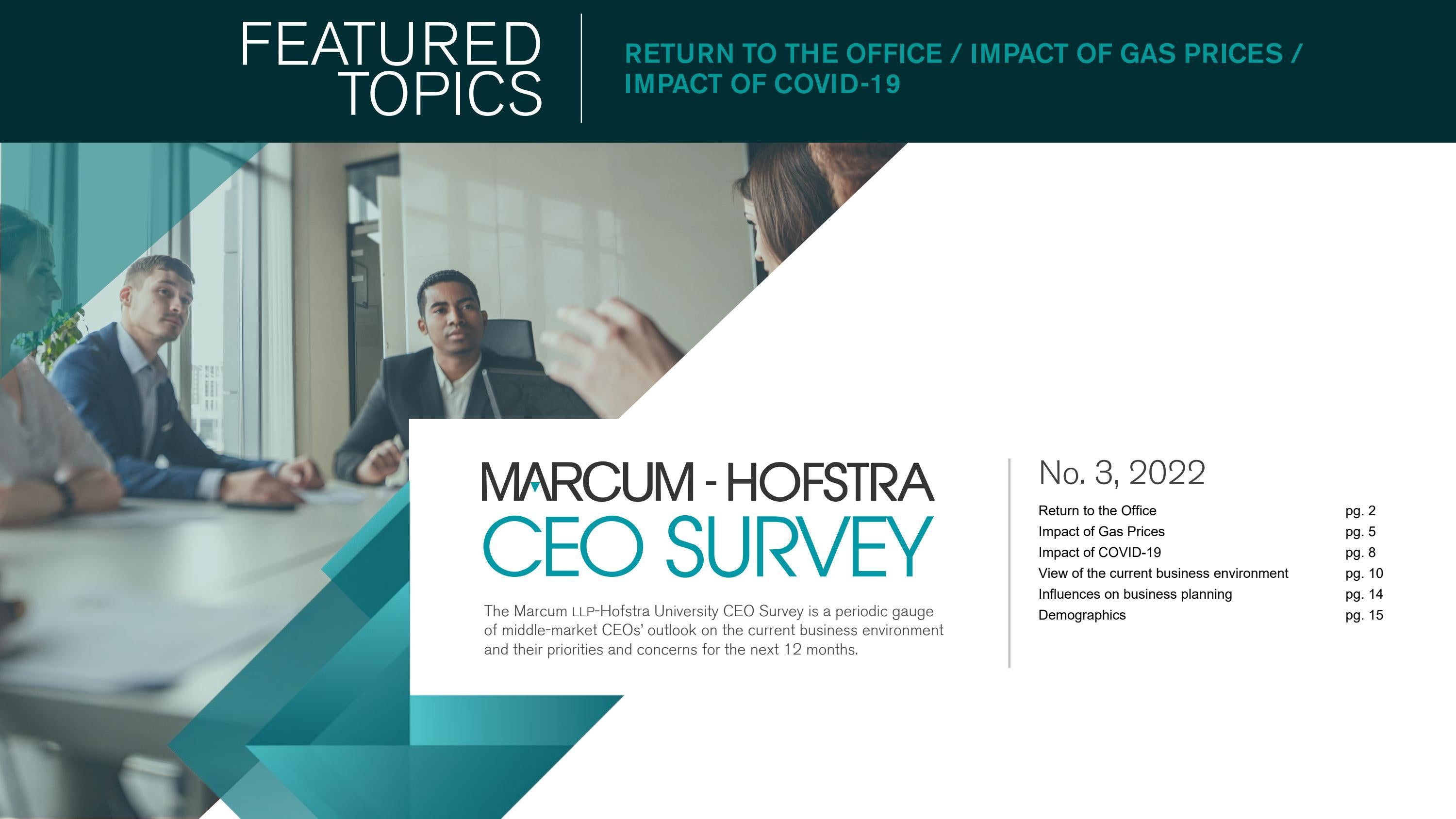 MARCUM-Hofstra CEO Survey No. 3, 2022 by Hofstra University - Issuu
