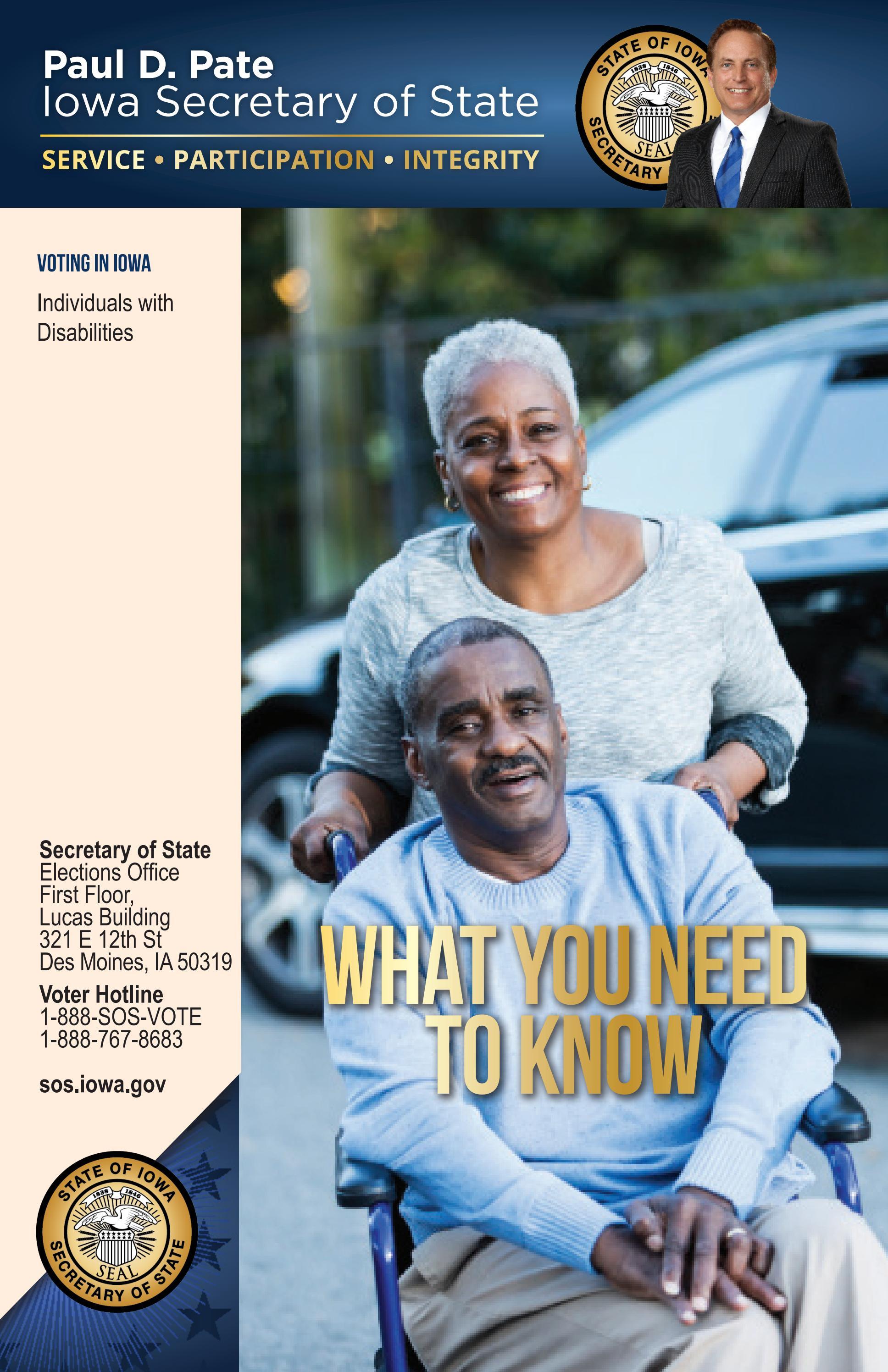 Individuals voting with assistance in Iowa by Iowa Secretary of State ...