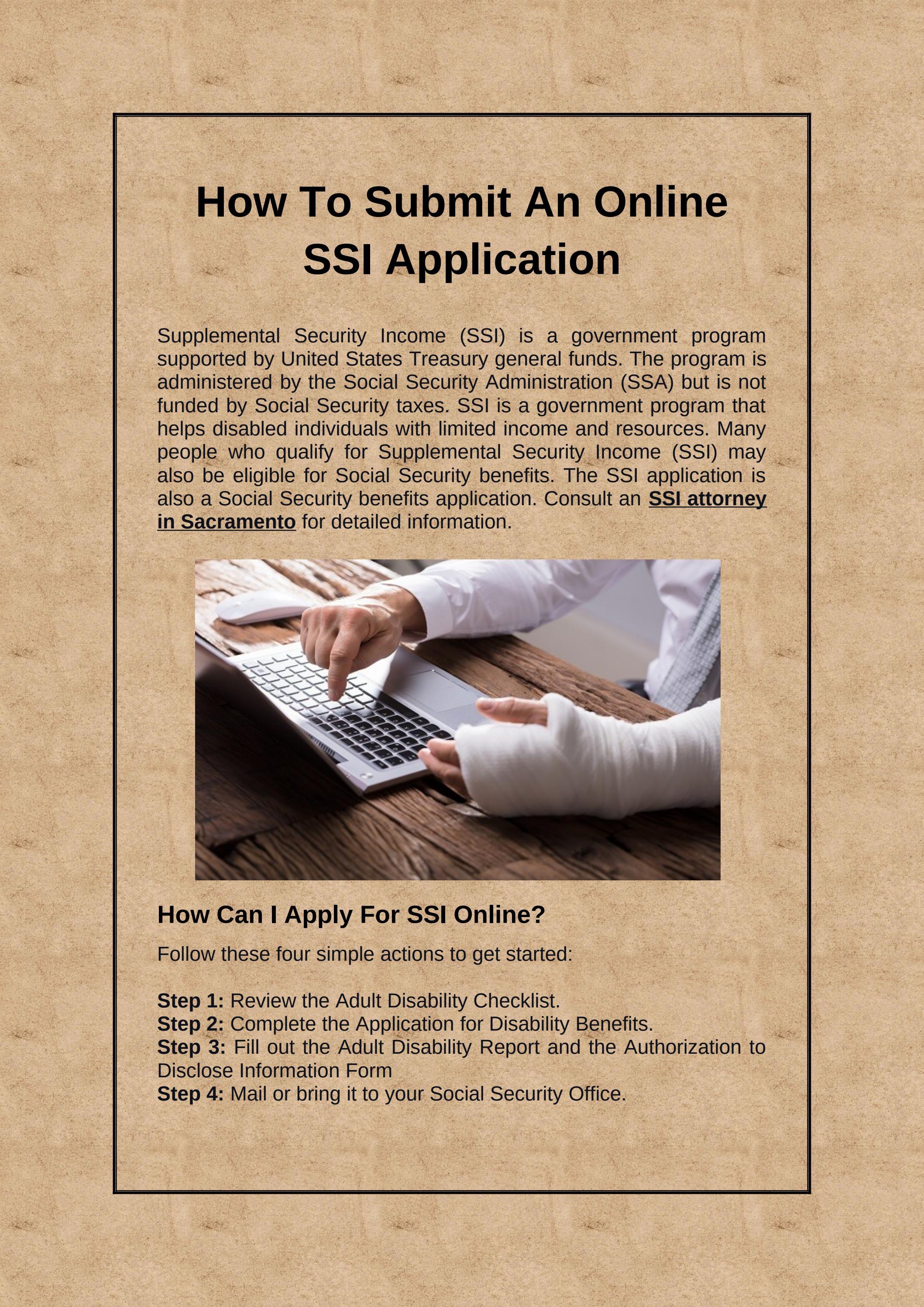 How to Submit an Online SSI Application by Hadley & Fraulob Attorneys ...