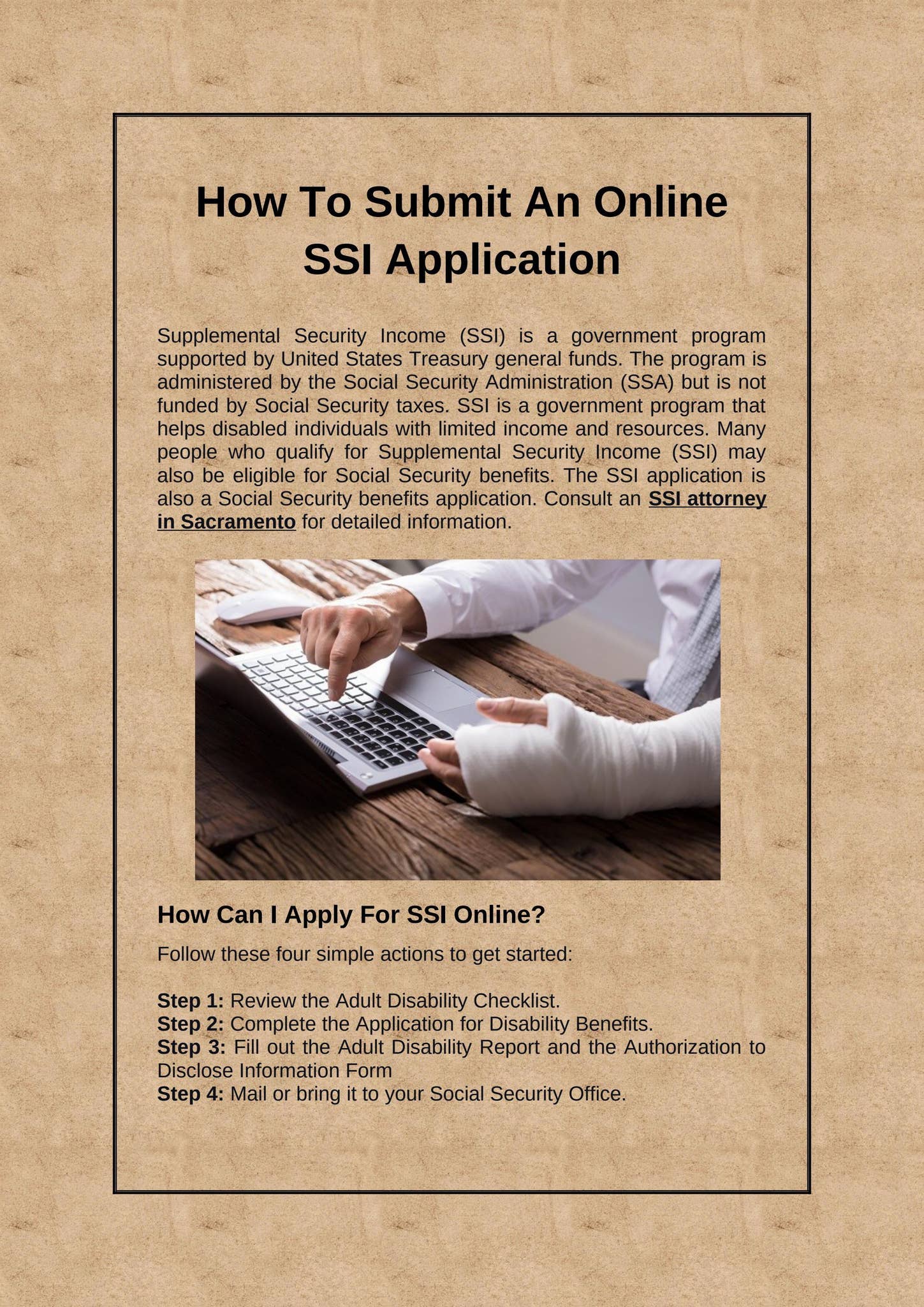 How to Submit an Online SSI Application by Hadley & Fraulob Attorneys ...