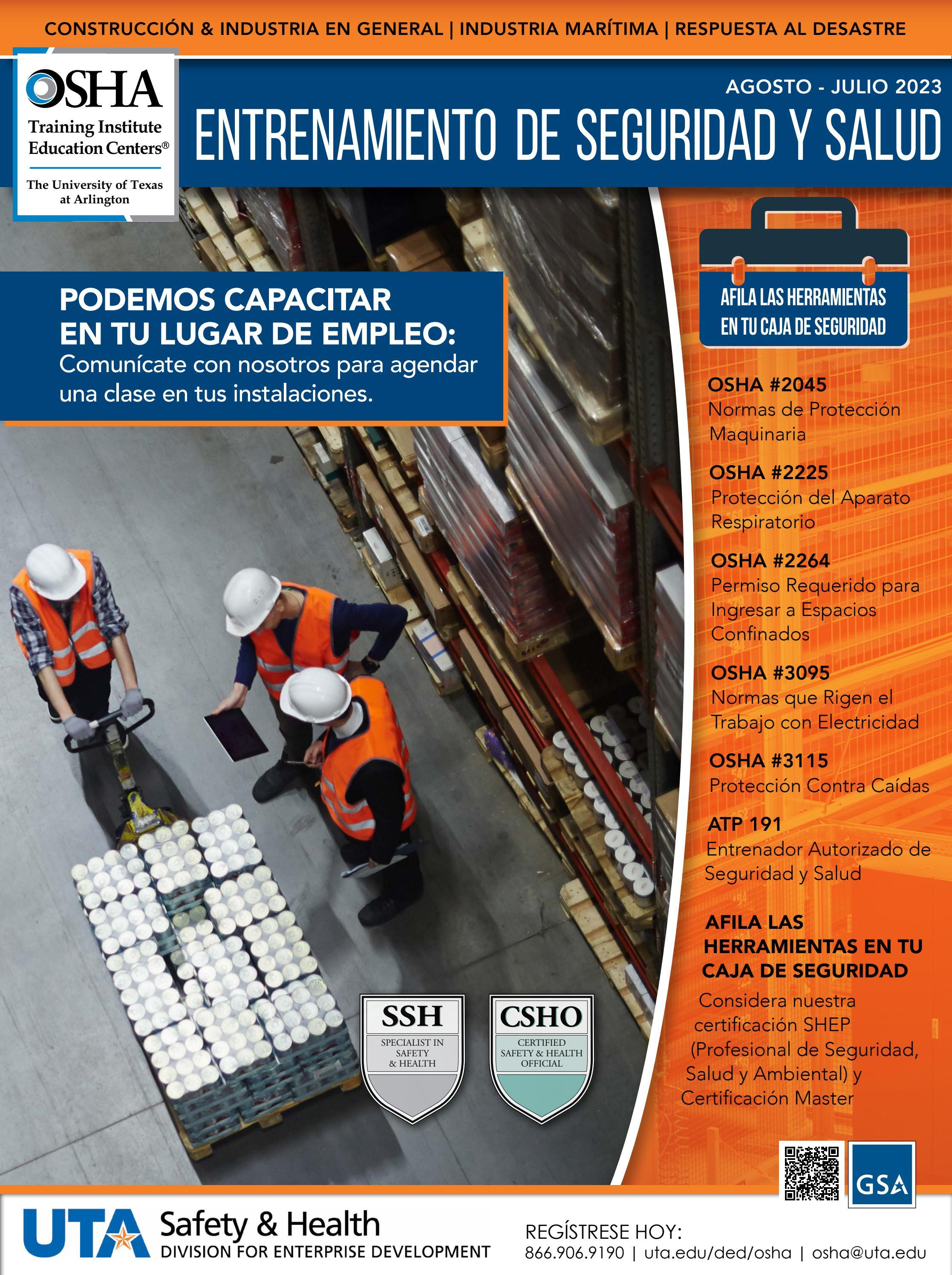 Entrenamiento De Seguridad y Salud 2022 by UTA_Continuing_Education - Issuu