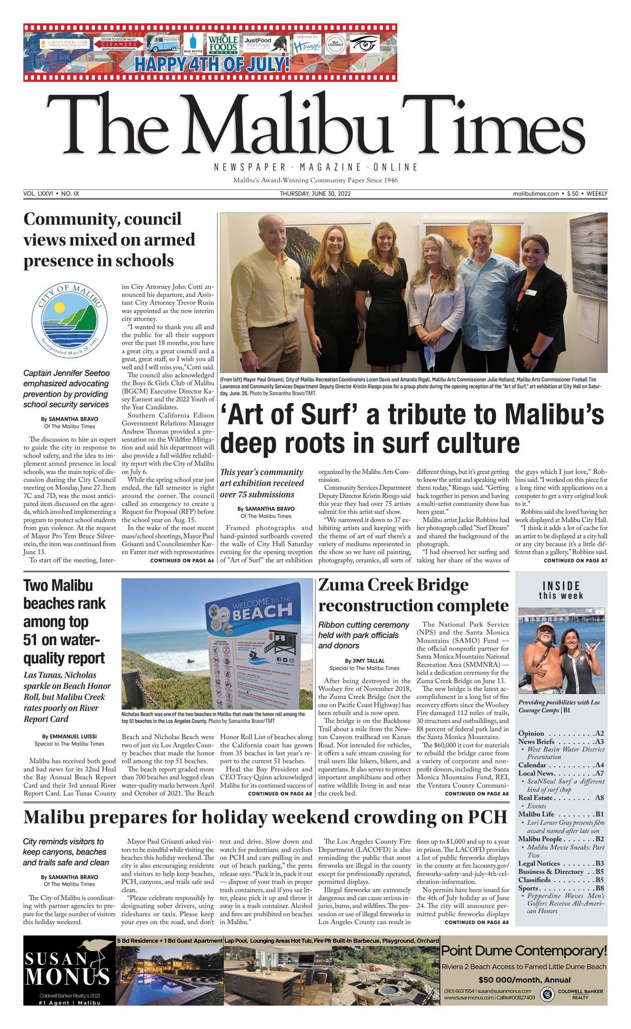 The Malibu Times • June 30, 2022 by 13 Stars Media - Issuu