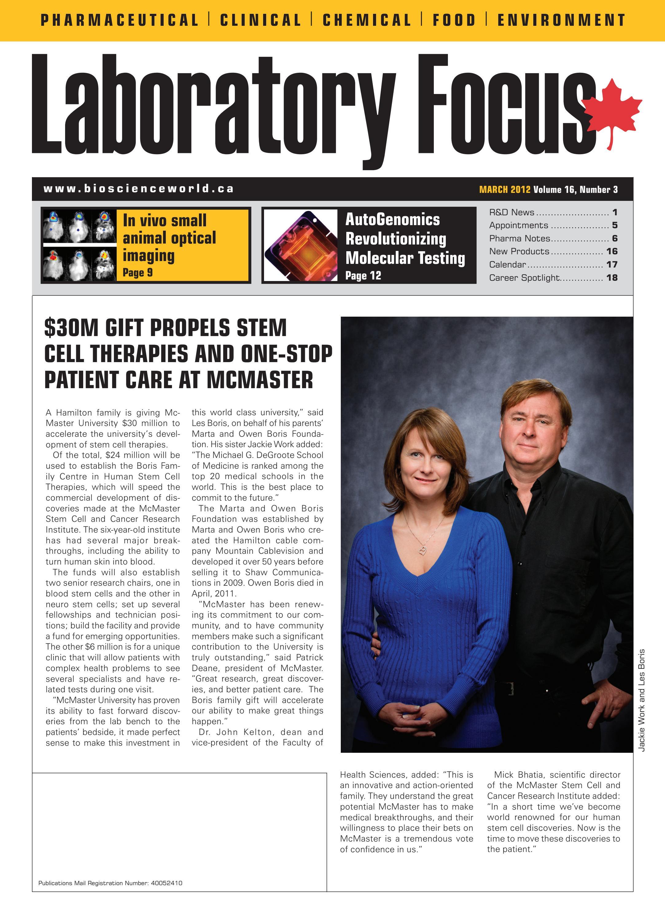 Laboratory Focus March 2012 by Promotive Communications - Issuu