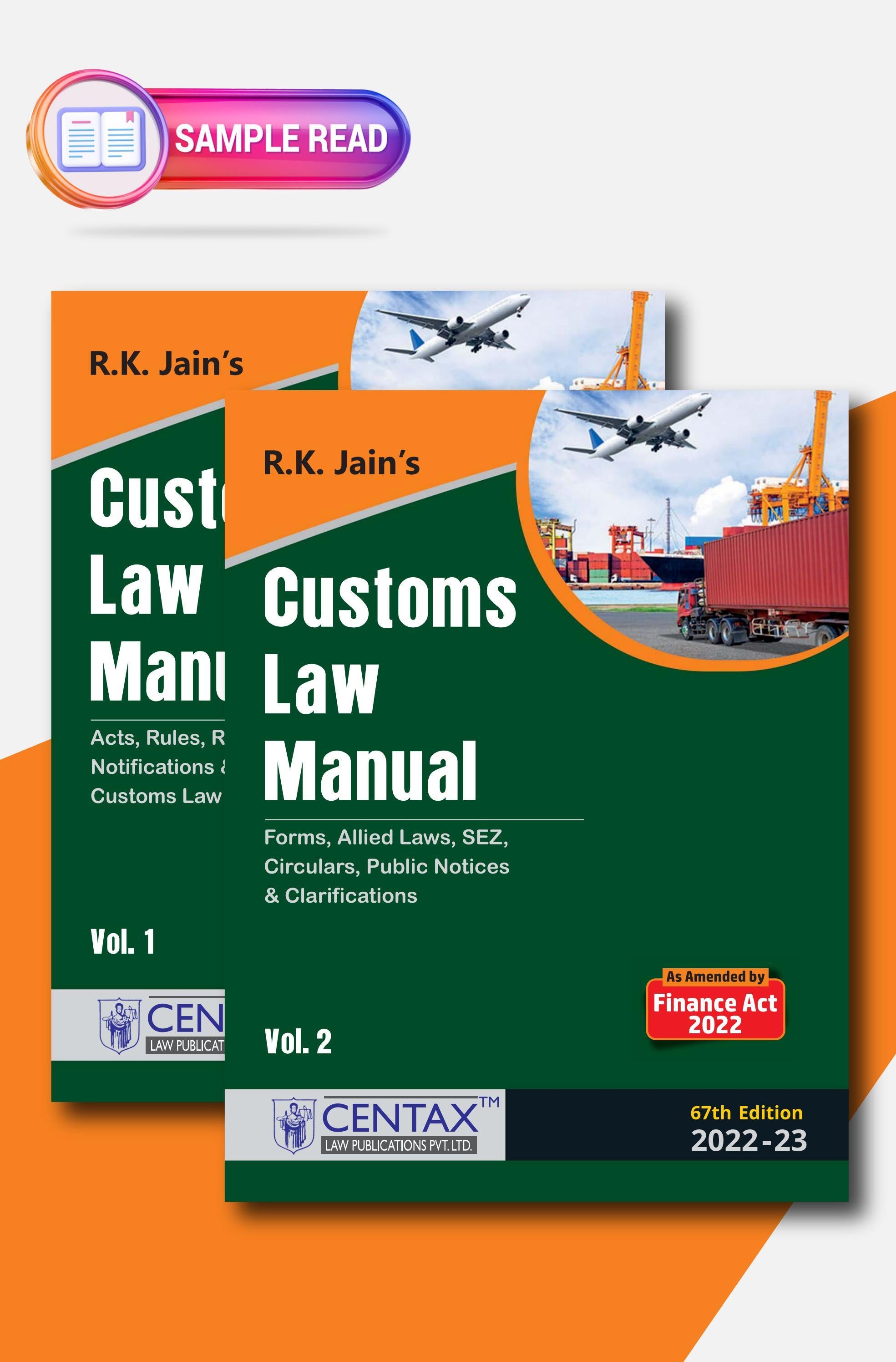 R.K. Jain’s Customs Law Manual | Set of 2 Volumes by Taxmann - Issuu