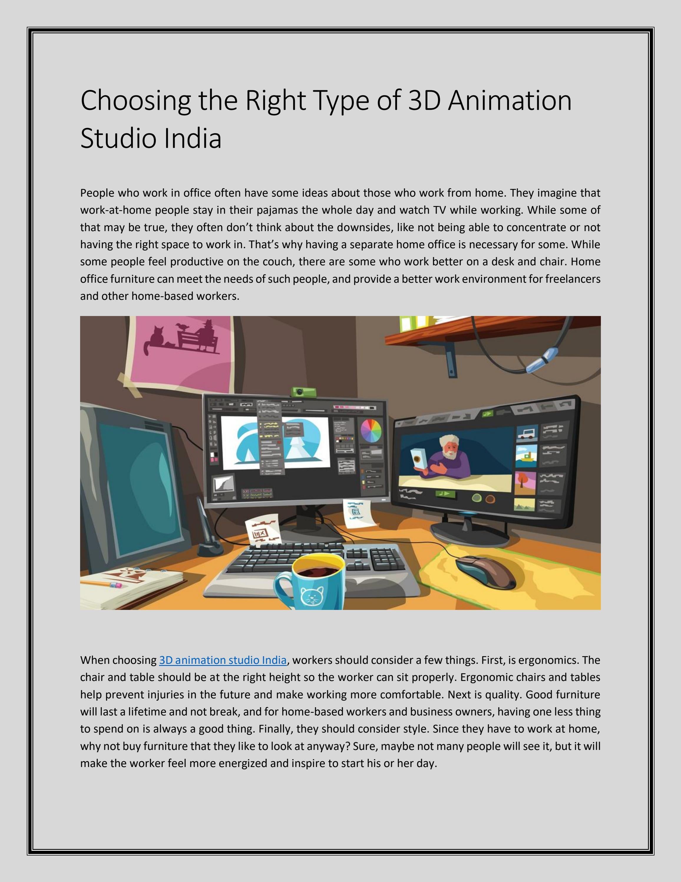 Choosing the Right Type of 3D Animation Studio India by ...