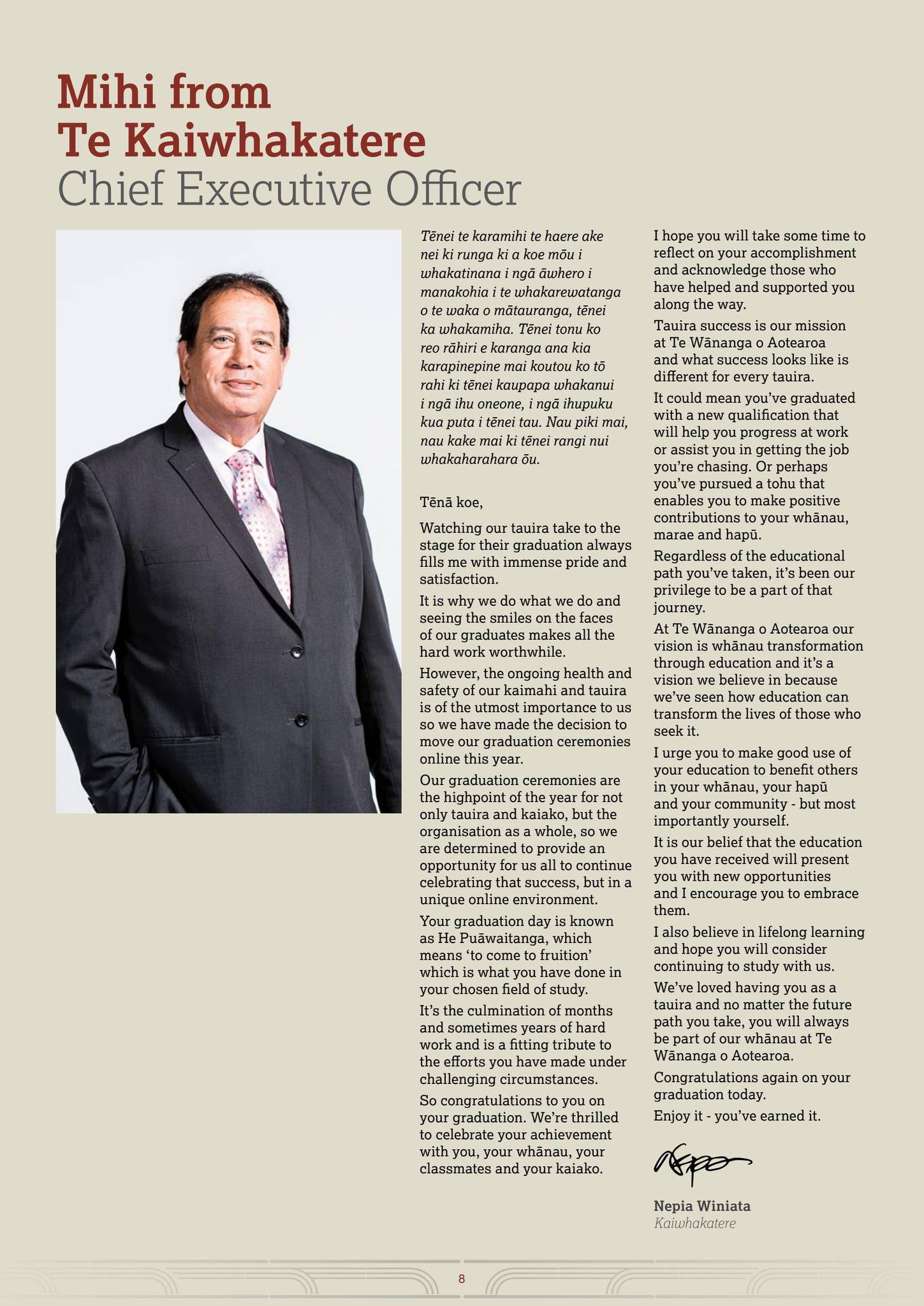 TWOA Graduation Booklet 2022 - Te Kei by Te Wananga o Aotearoa - Issuu