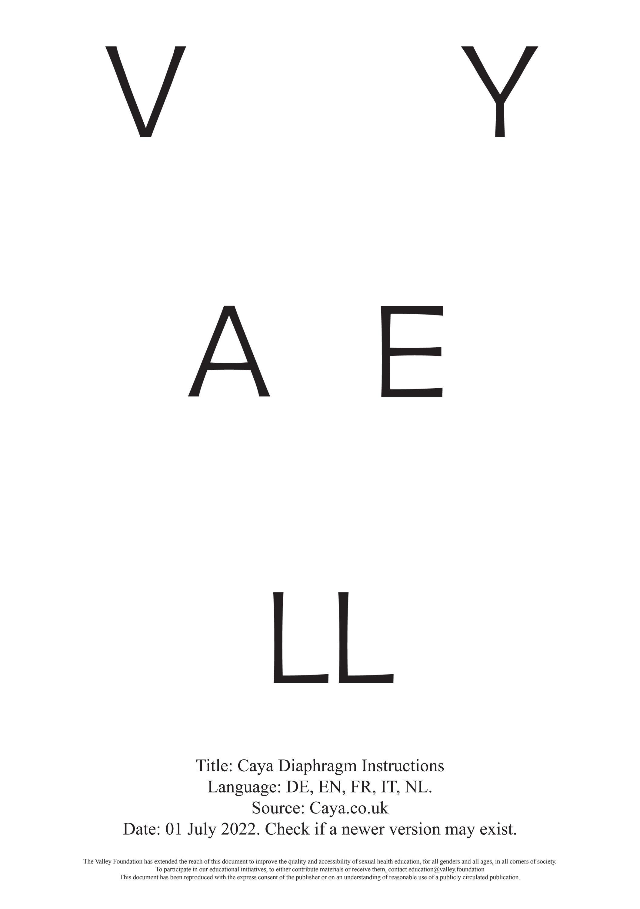 Caya Diaphragm Instructions by valley.foundation - Issuu