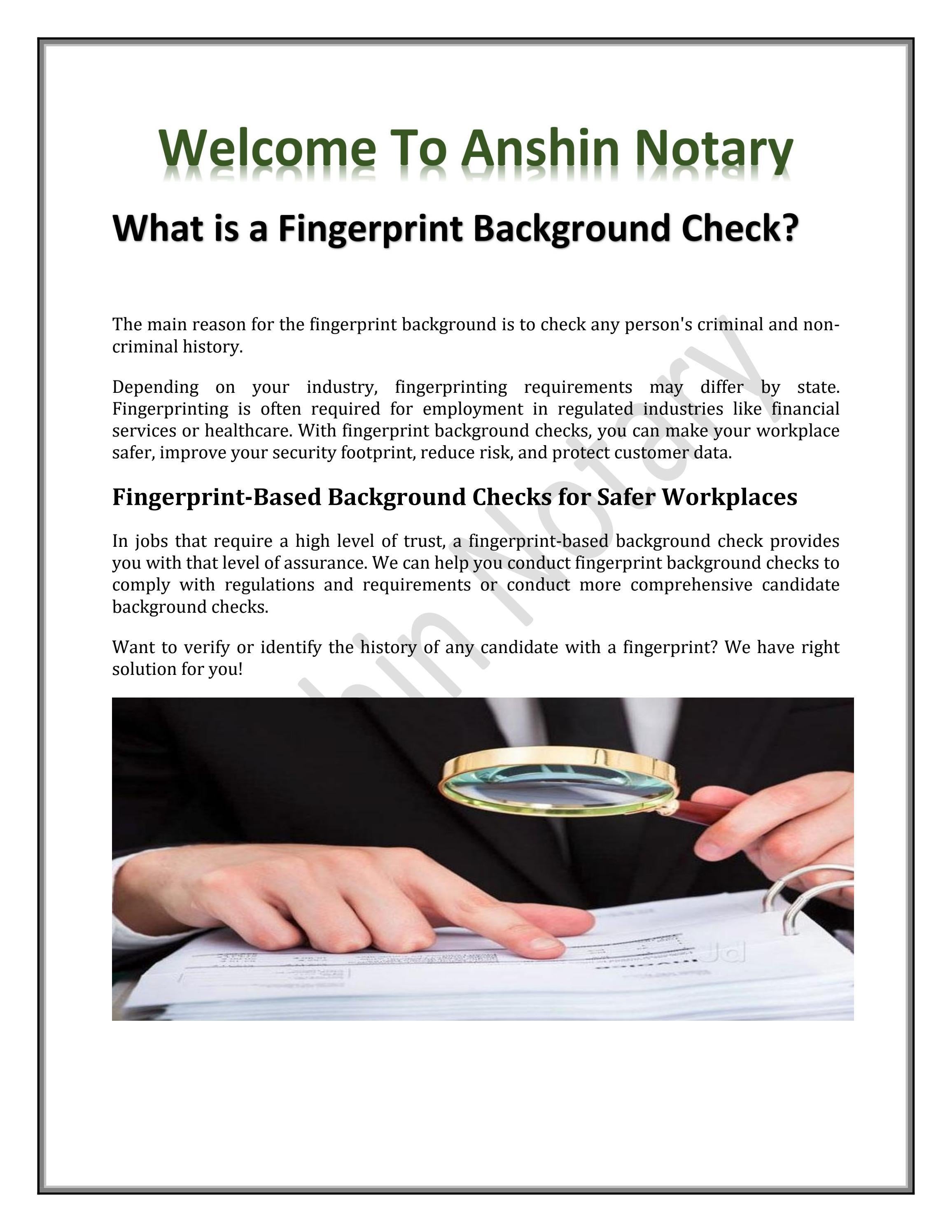 What Is A Fingerprint Background Check By Anshi Notary Issuu What Is A Fingerprint Background Check By Anshi Notary Issuu