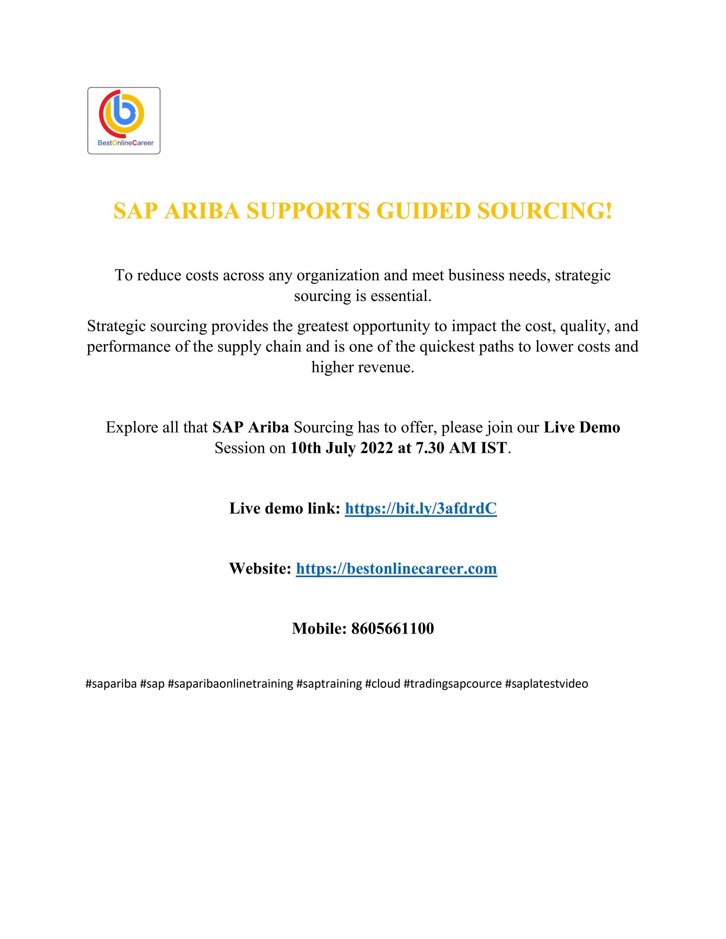SAP ARIBA SUPPORTS GUIDED SOURCING! by shruti.allentics - Issuu
