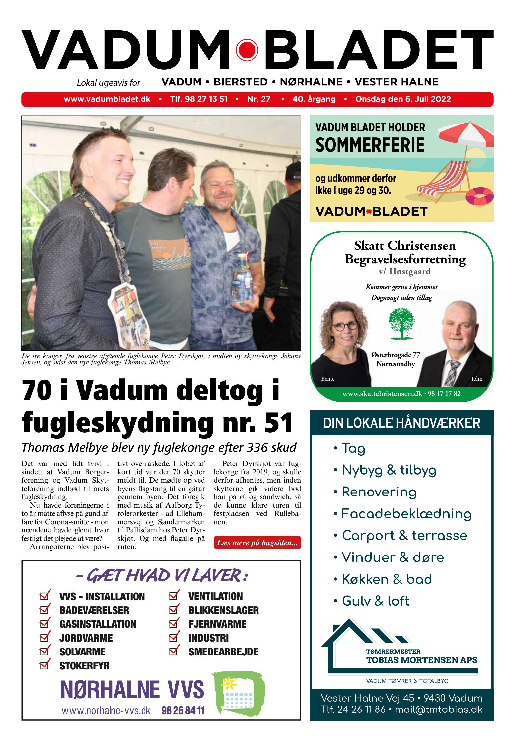 Vadum Bladet nr. 27 - 2022 by Vadum Bladet - Issuu