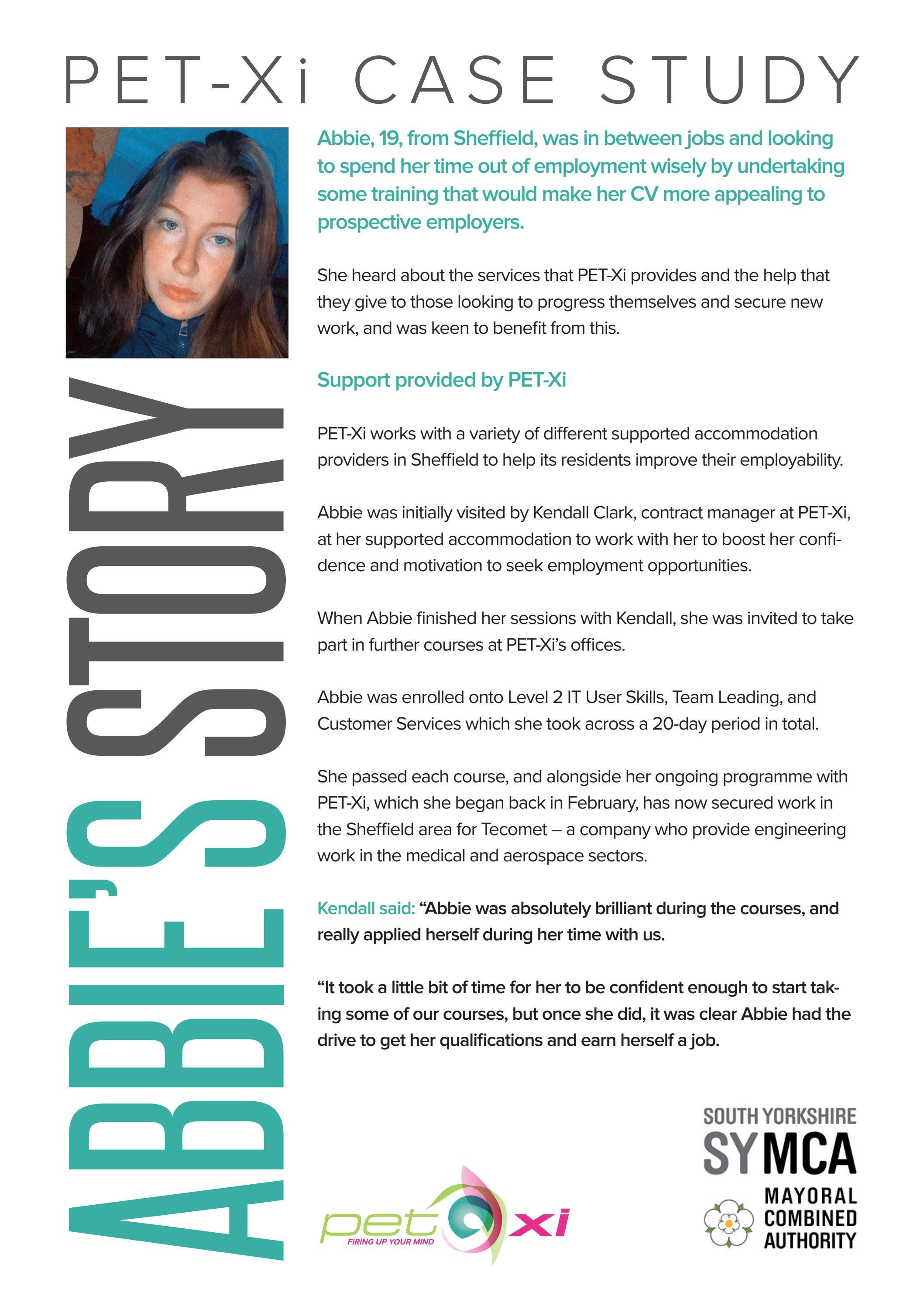 Case Study - Abbie’s Story by PET-Xi Training - Issuu