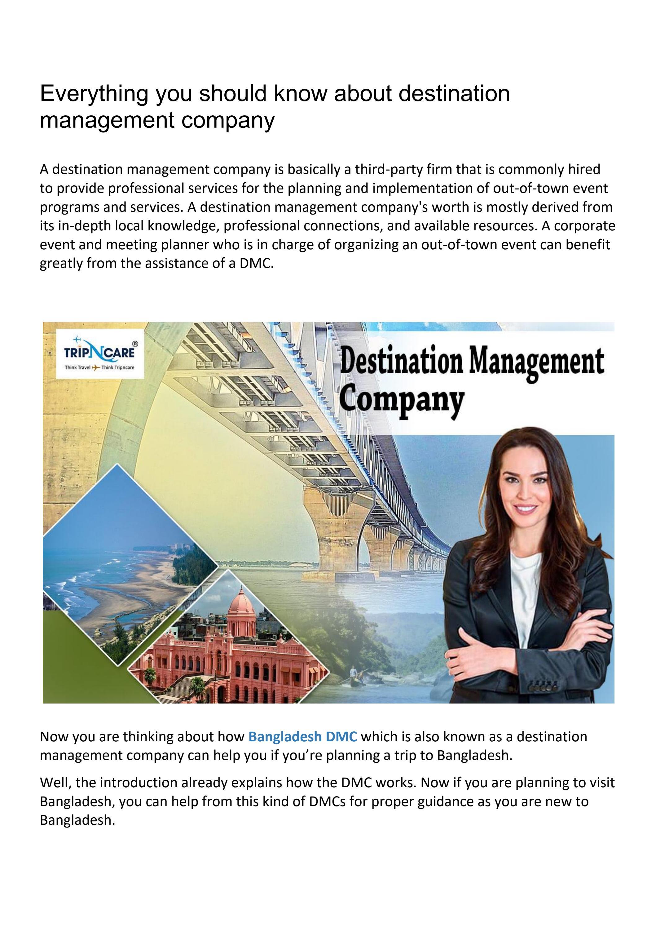 Everything you should know about destination management company by ...