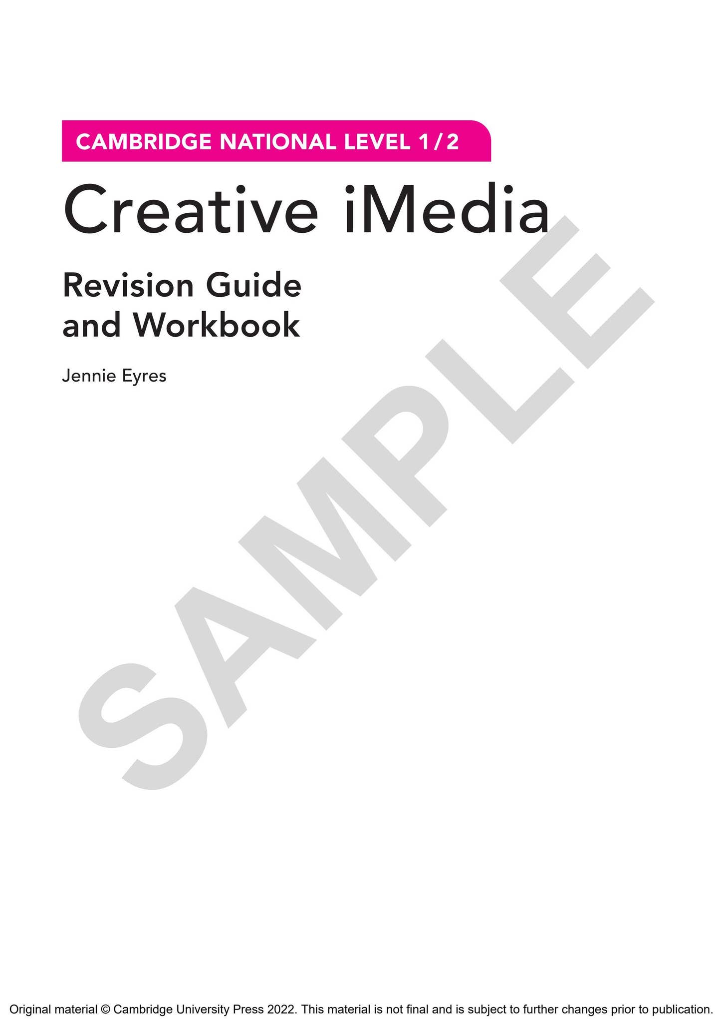 Cambridge Nationals Creative iMedia Revision Guide and Workbook Sample ...