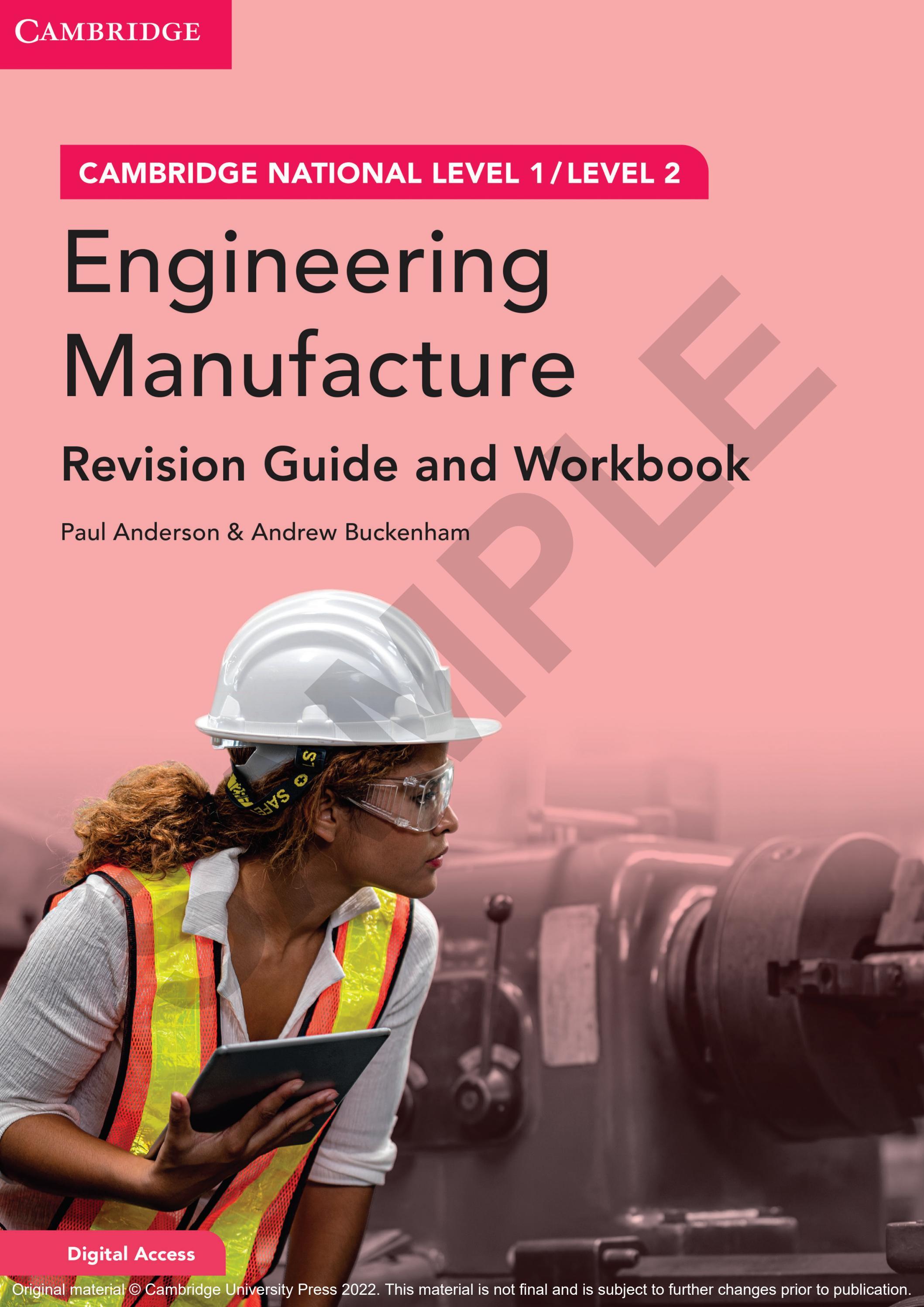 Cambridge National Engineering manufacture Revision Guide and Workbook ...